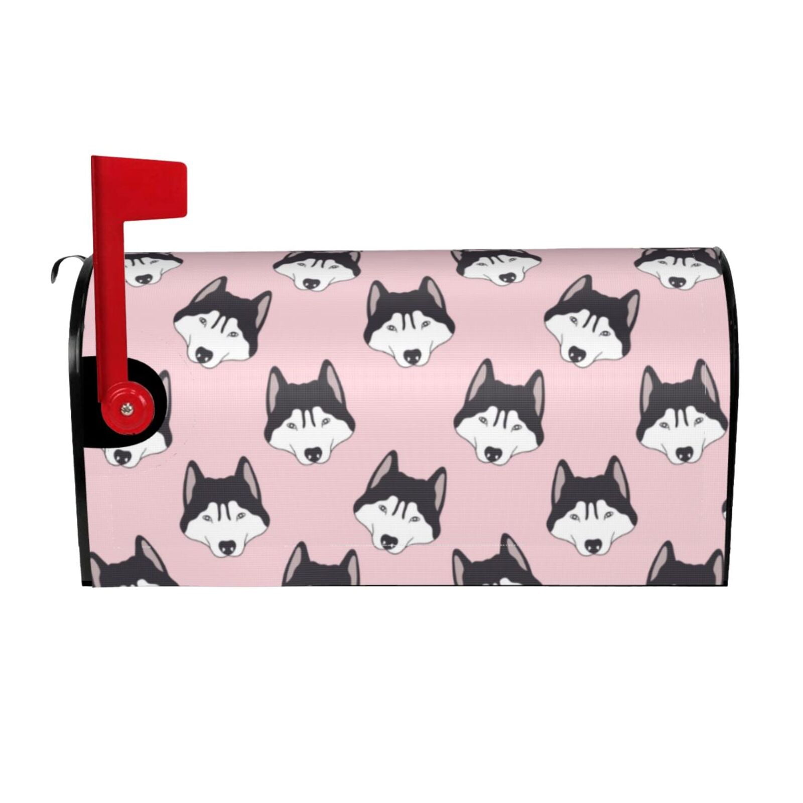 Mailbox Covers Magnetic Standard Size - Cute Cartoon Husky Funny Pink ...