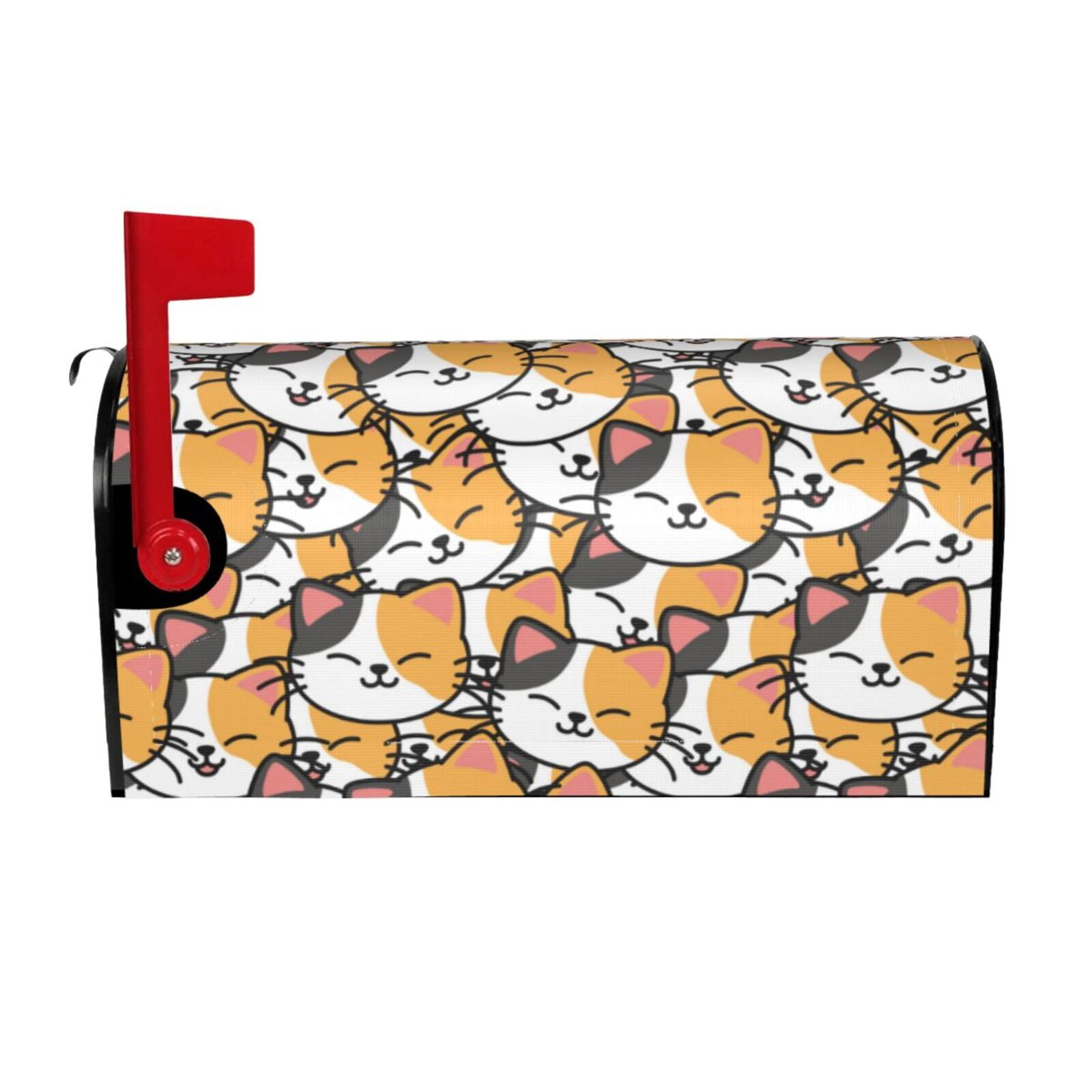Mailbox Covers Magnetic Standard Size - Cute Cartoon Smiling Cat Face ...