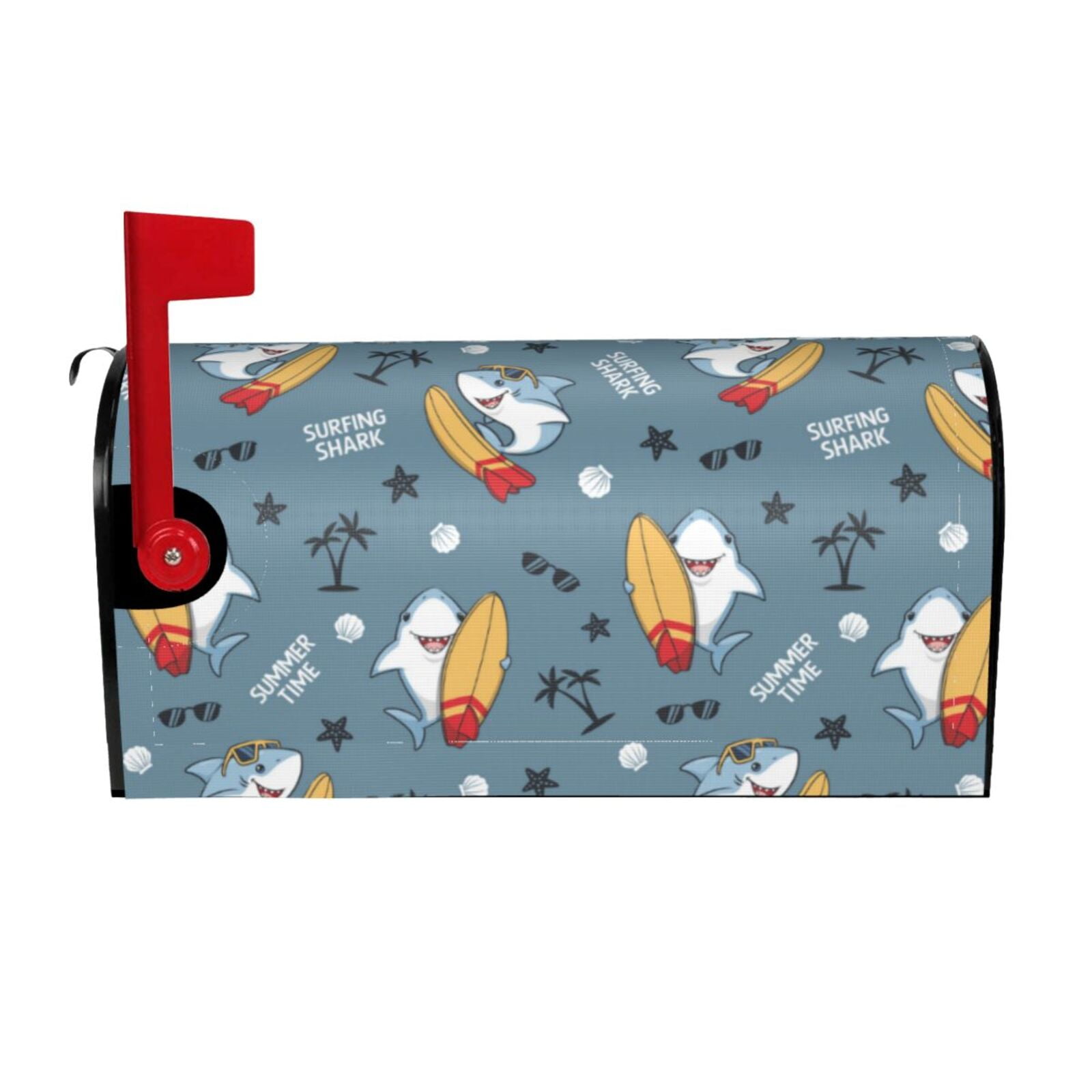 Mailbox Covers Magnetic Standard Size - Cute Cartoon Surfer Shark ...