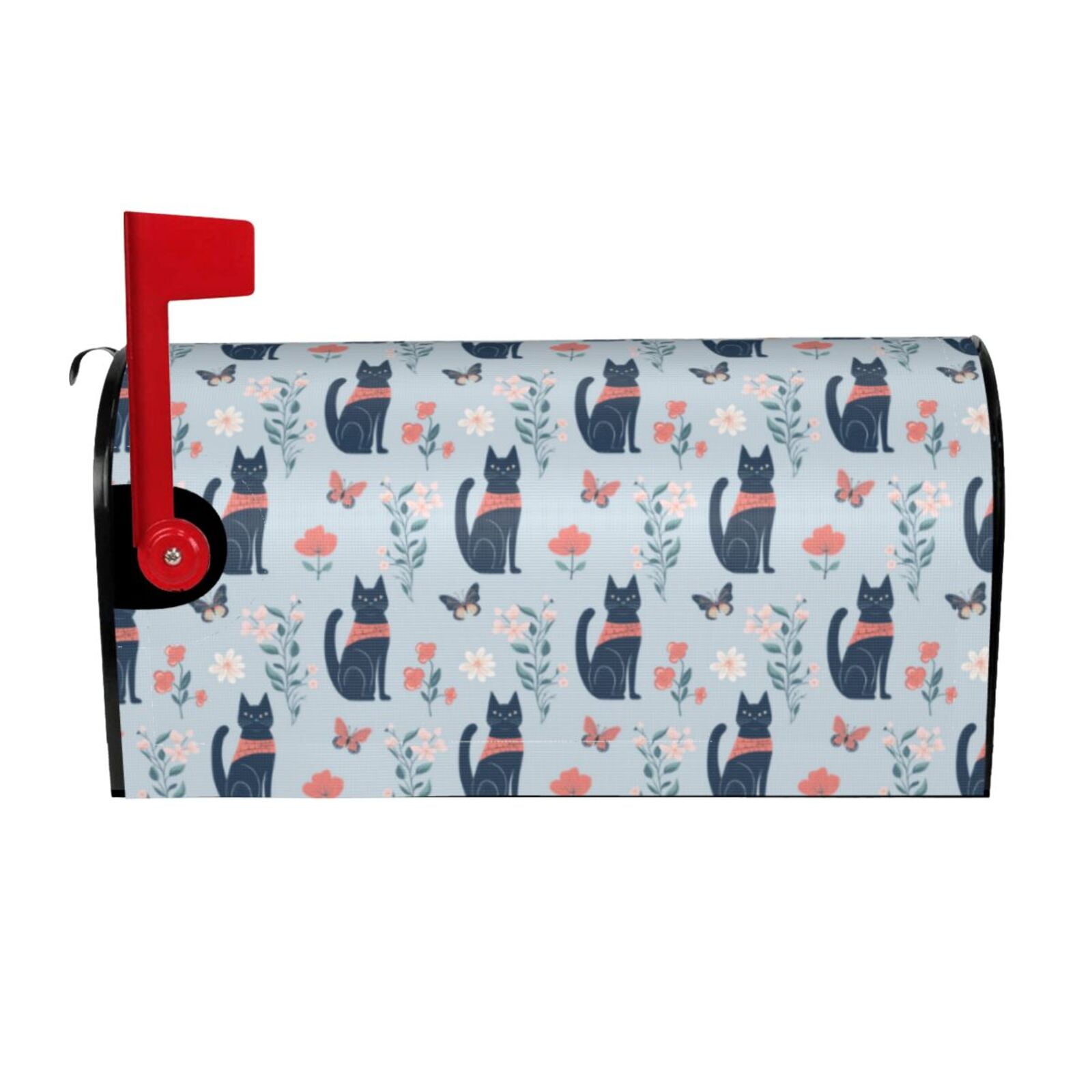 Mailbox Covers Magnetic Standard Size - Cute Cat Butterfly Flower ...
