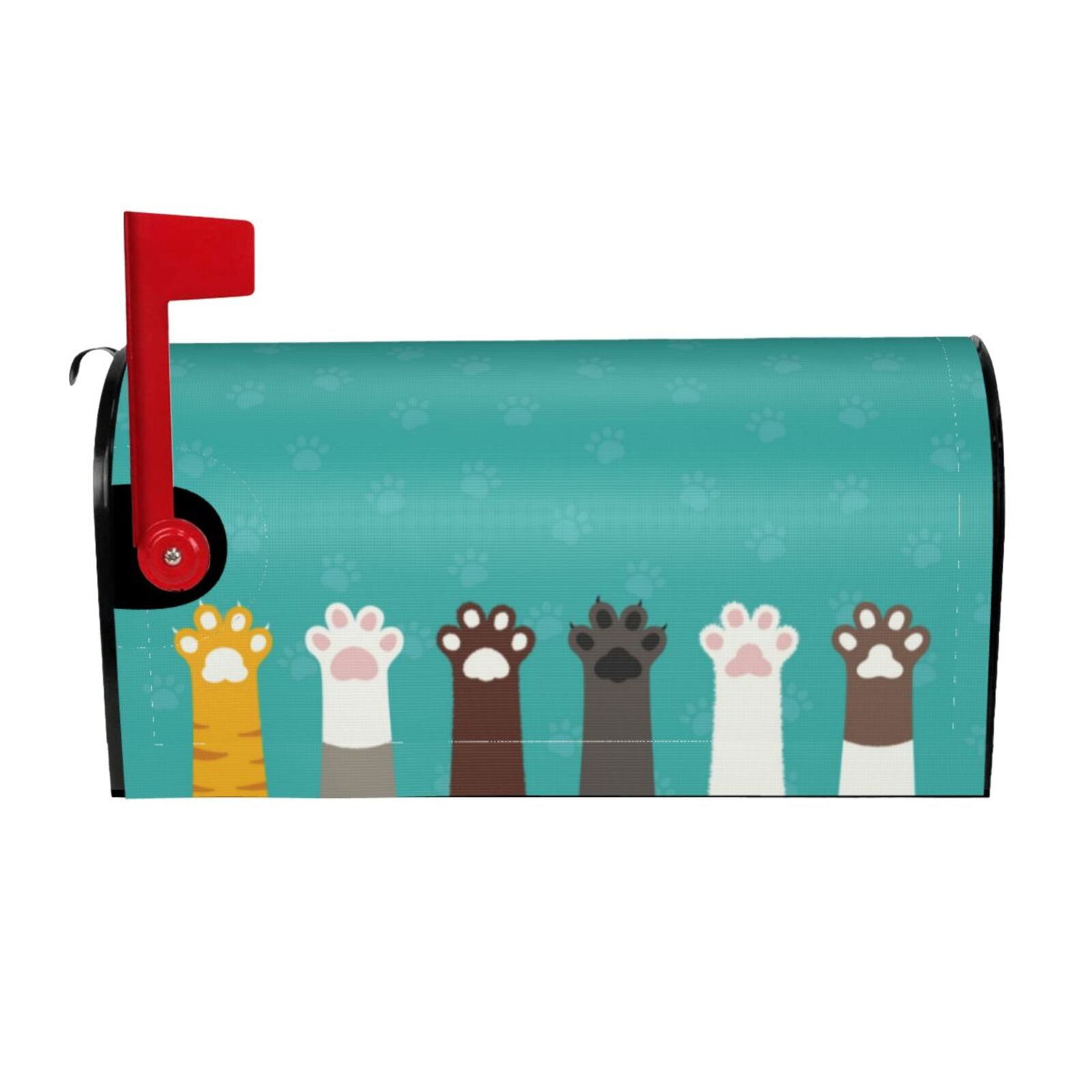 Mailbox Covers Magnetic Standard Size - Cute Cat Paw And Dog Waterproof ...