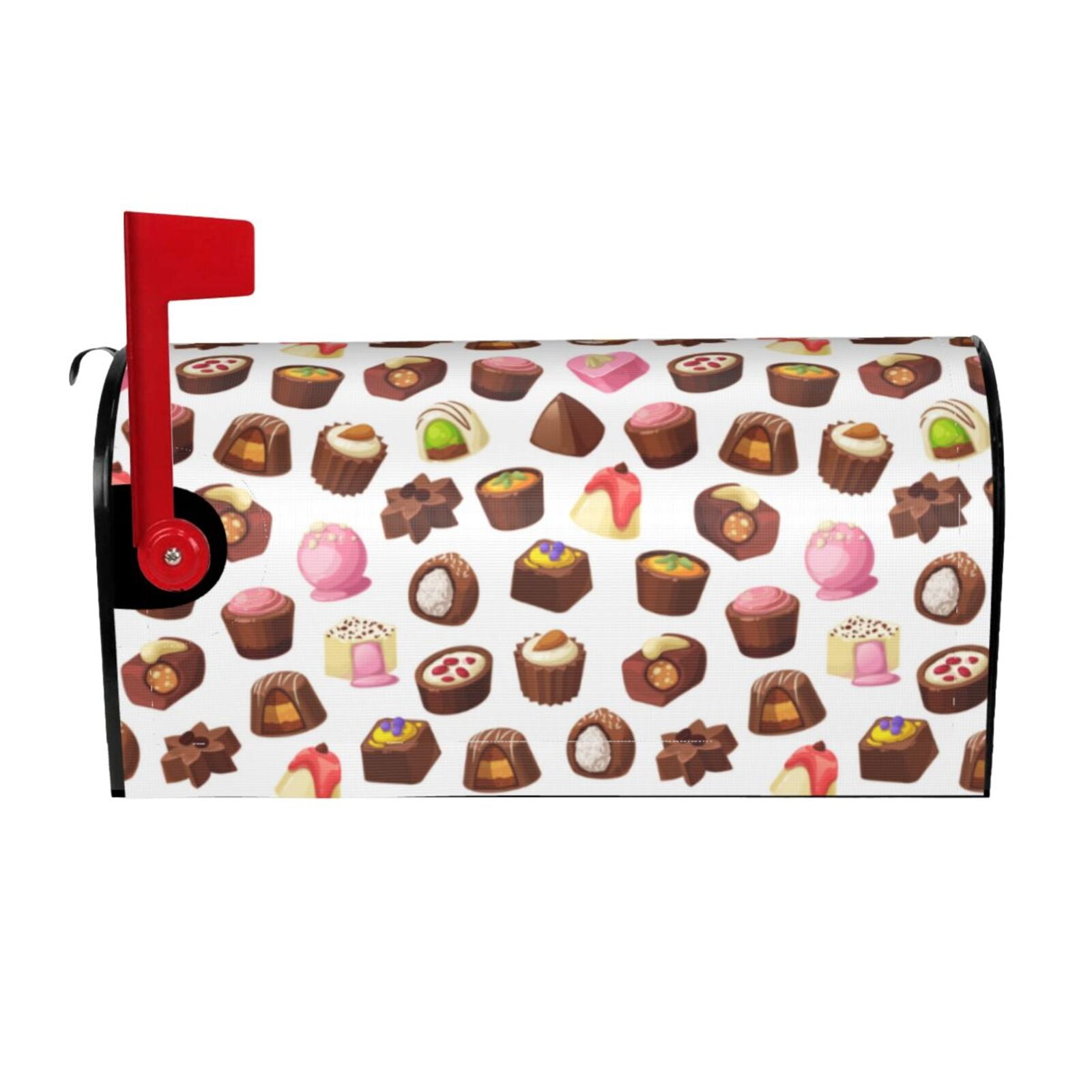 Mailbox Covers Magnetic Standard Size - Cute Chocolate Print Waterproof ...