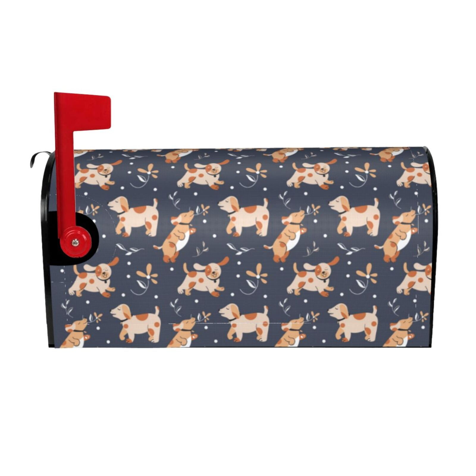 Mailbox Covers Magnetic Standard Size - Cute Dog Puppy flower ...