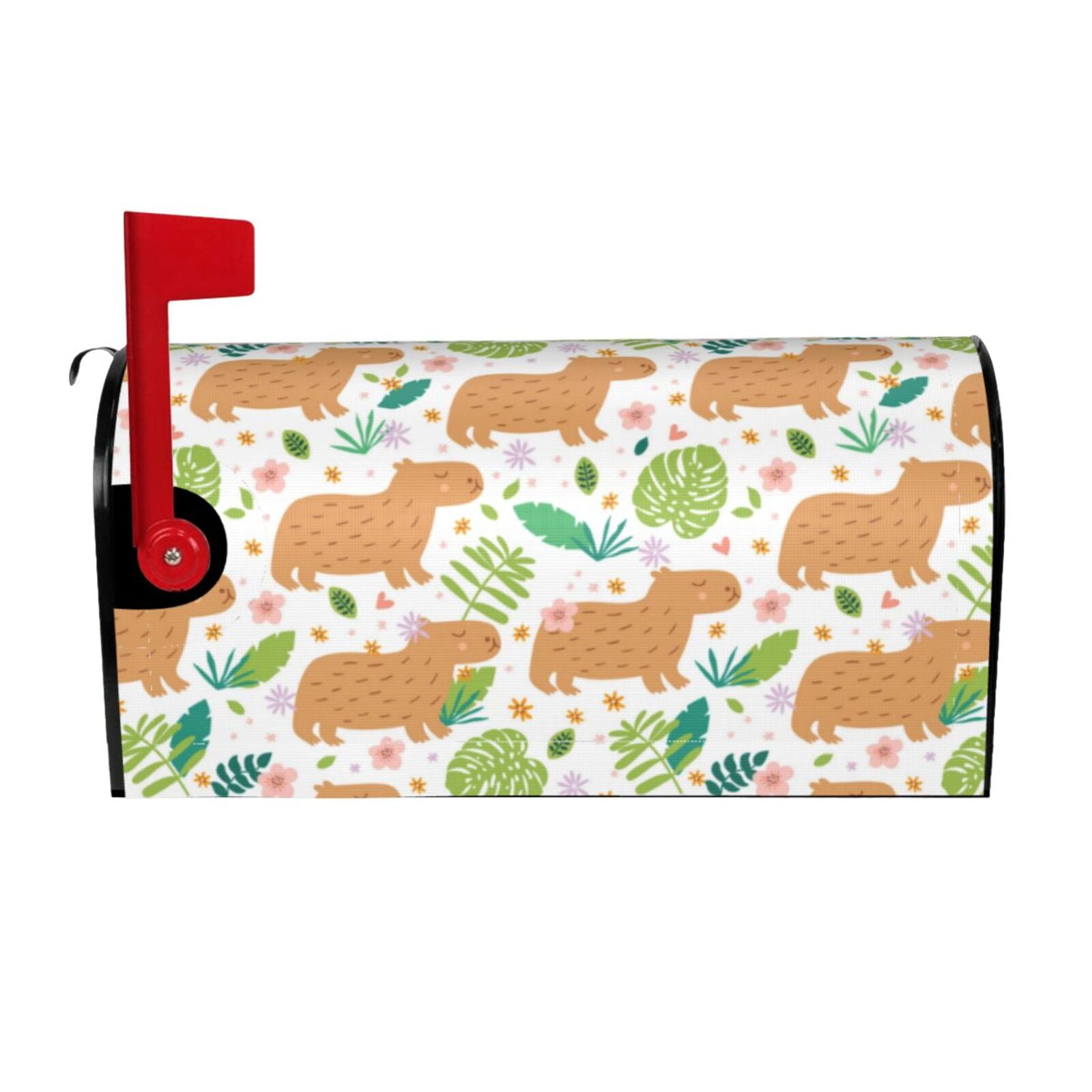 Mailbox Covers Magnetic Standard Size - Cute Flower Capybaras ...