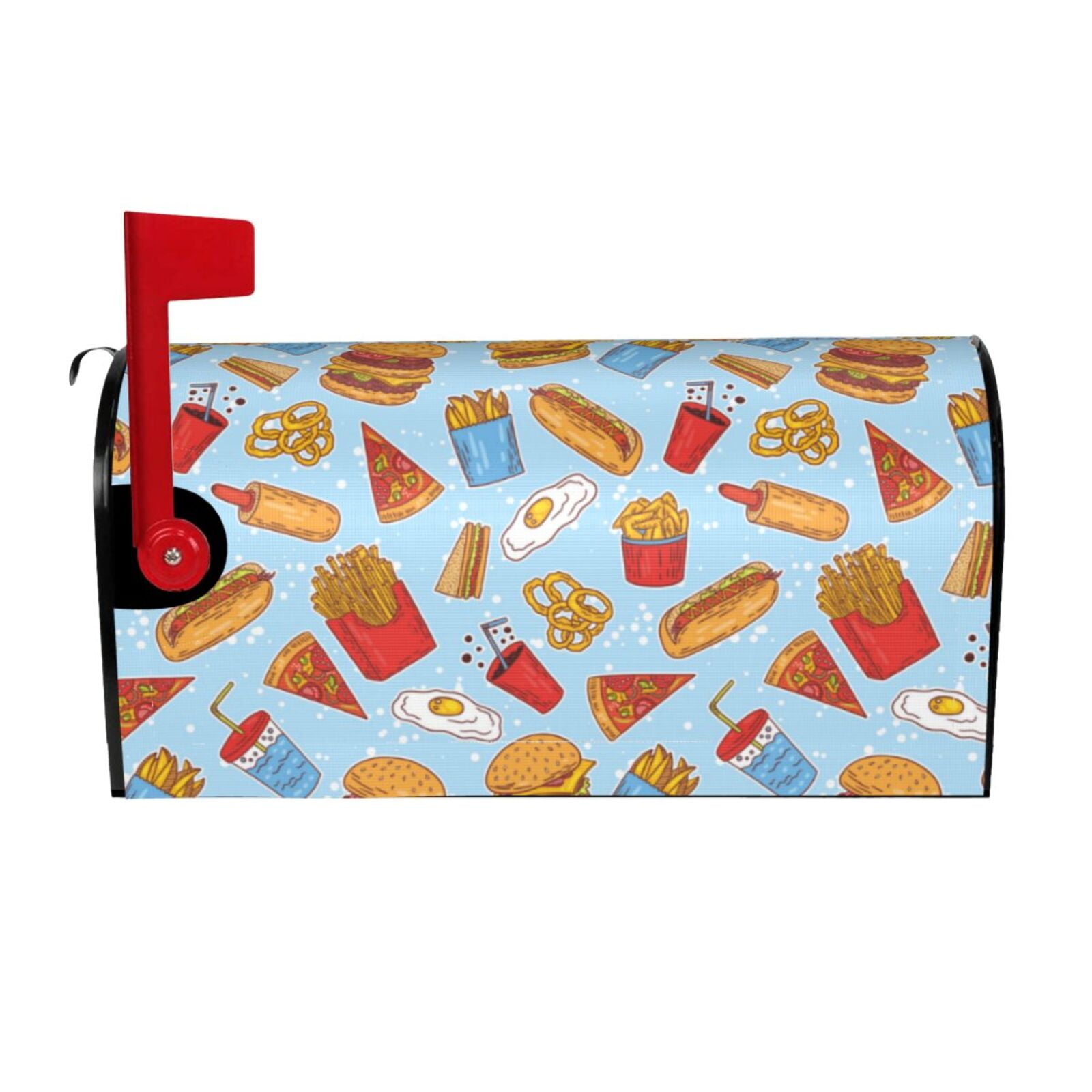 Mailbox Covers Magnetic Standard Size - Cute Food Egg Burger Fries ...