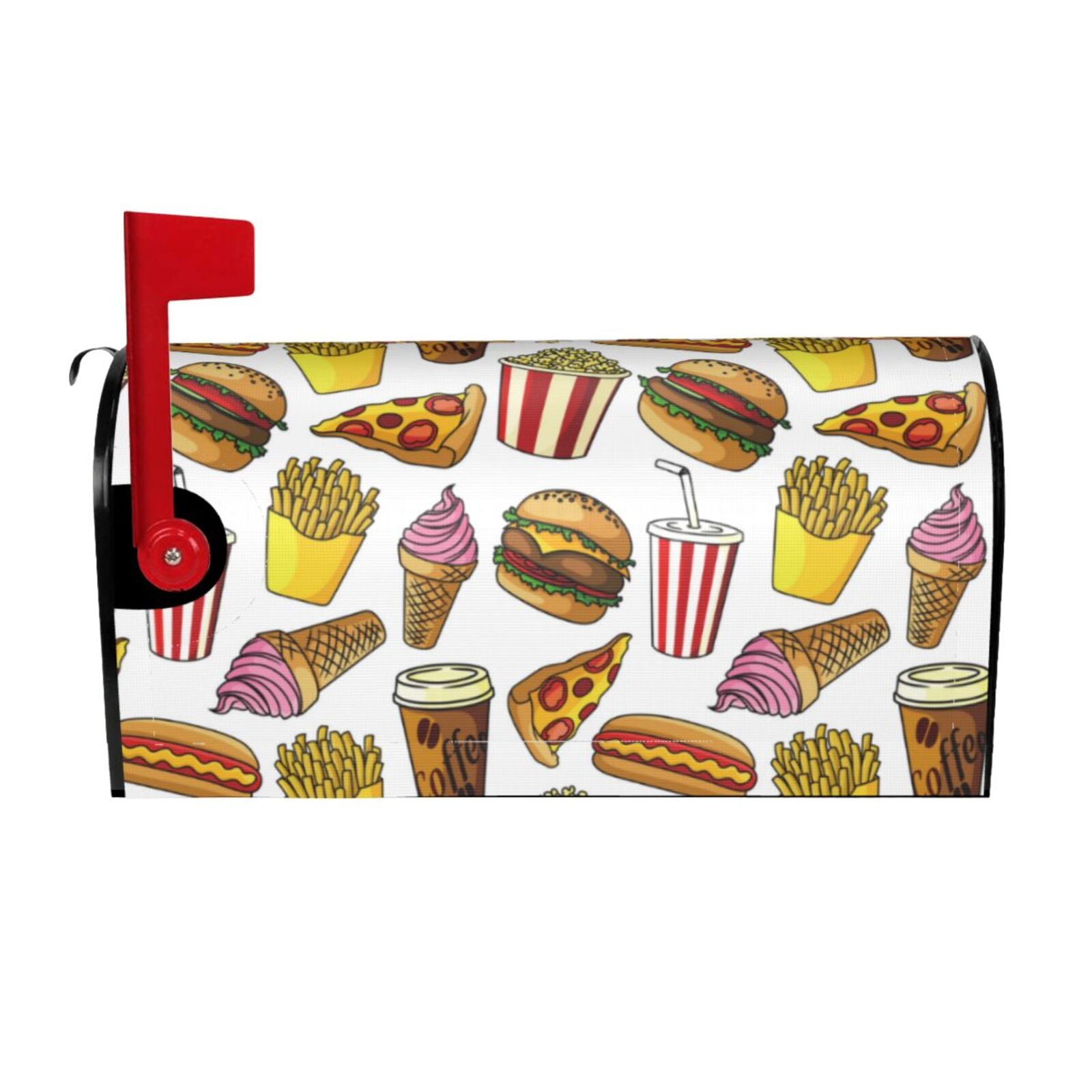 Mailbox Covers Magnetic Standard Size - Cute Food Fries Pizza Drink ...