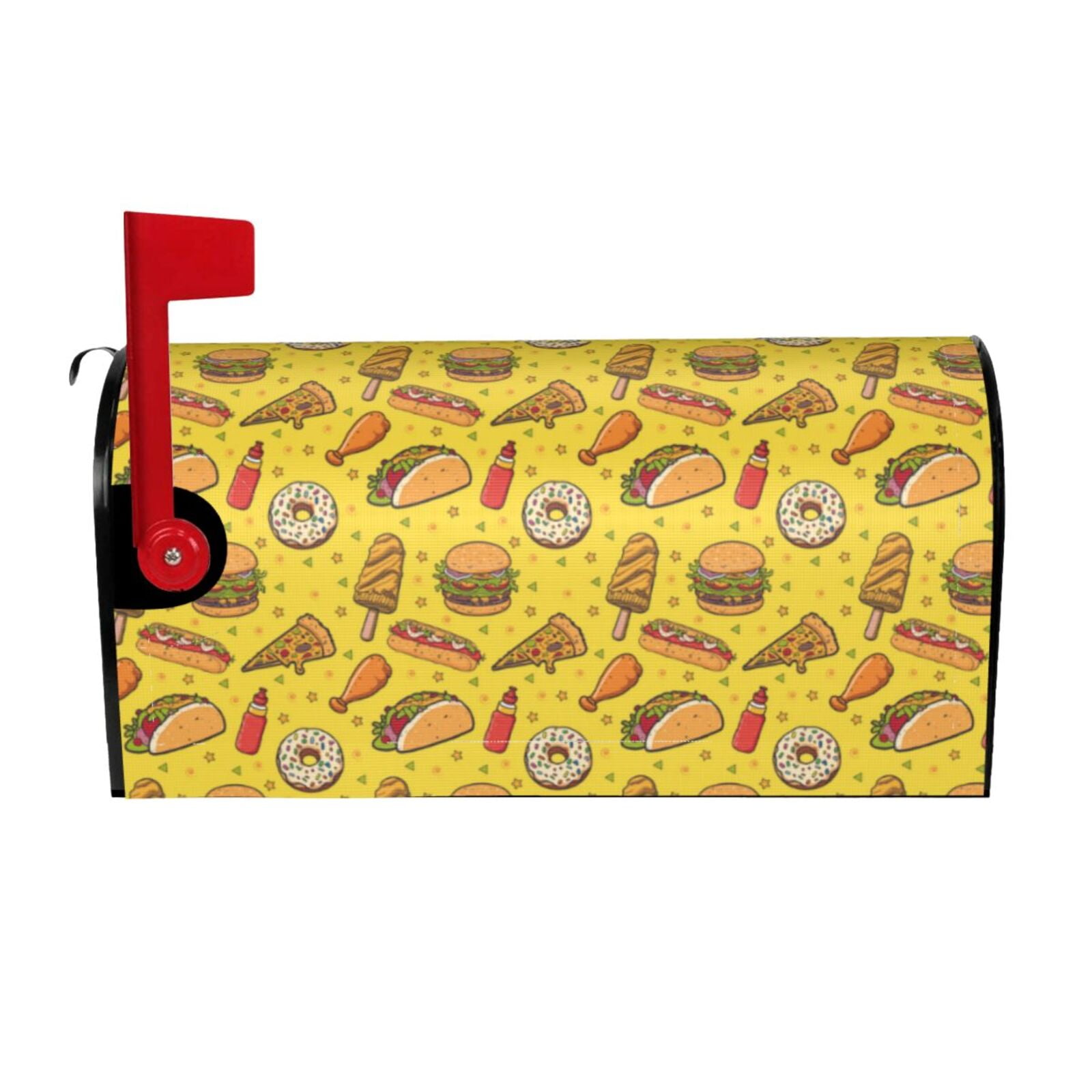 Mailbox Covers Magnetic Standard Size - Cute Food Ketchup Burger ...