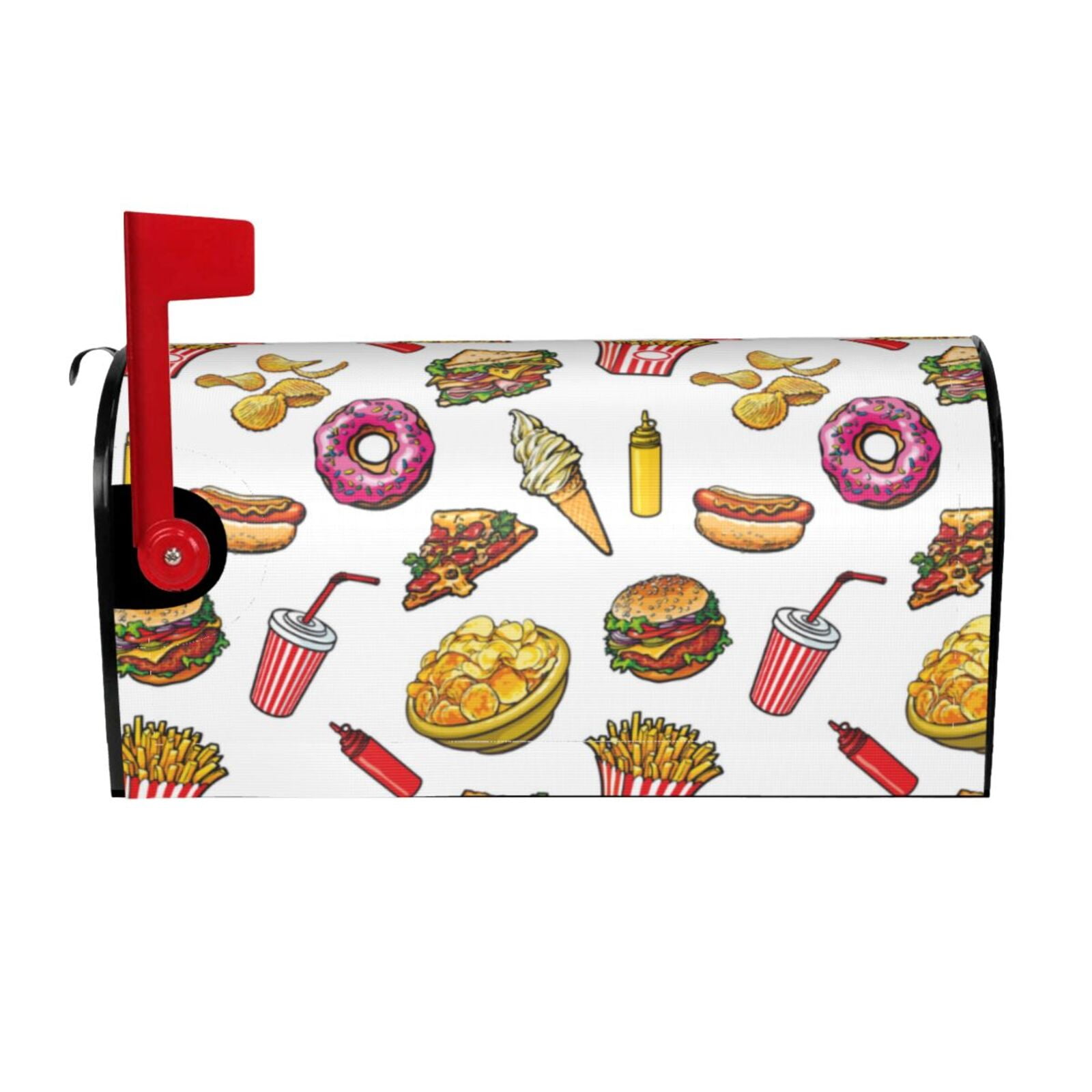 Mailbox Covers Magnetic Standard Size - Cute Food Ketchup Potato Chips ...