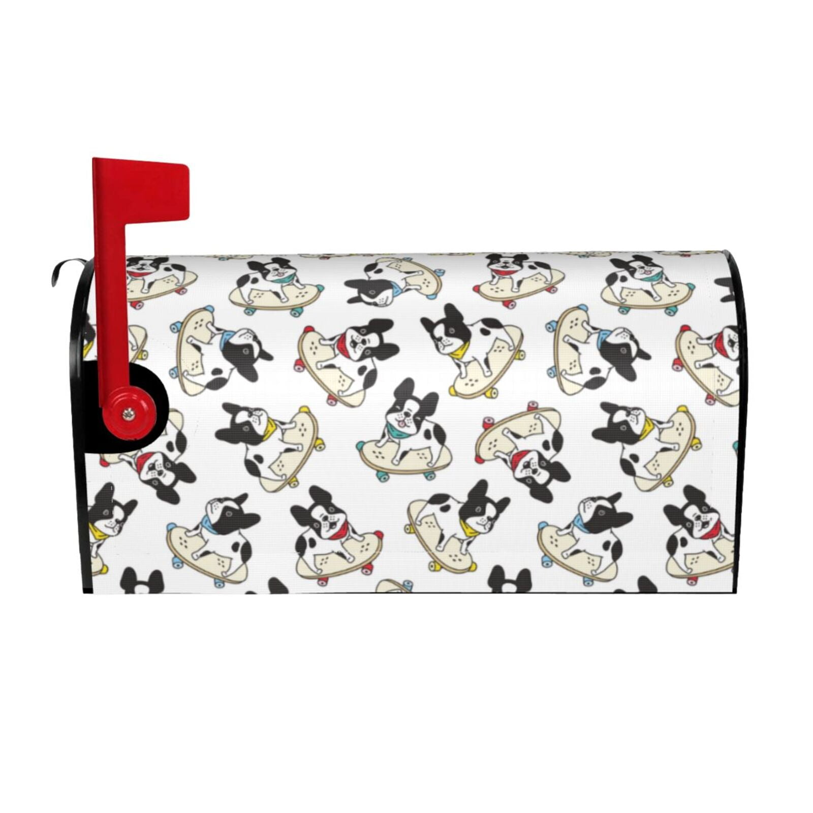 Mailbox Covers Magnetic Standard Size - Cute French Bulldog Skateboard ...