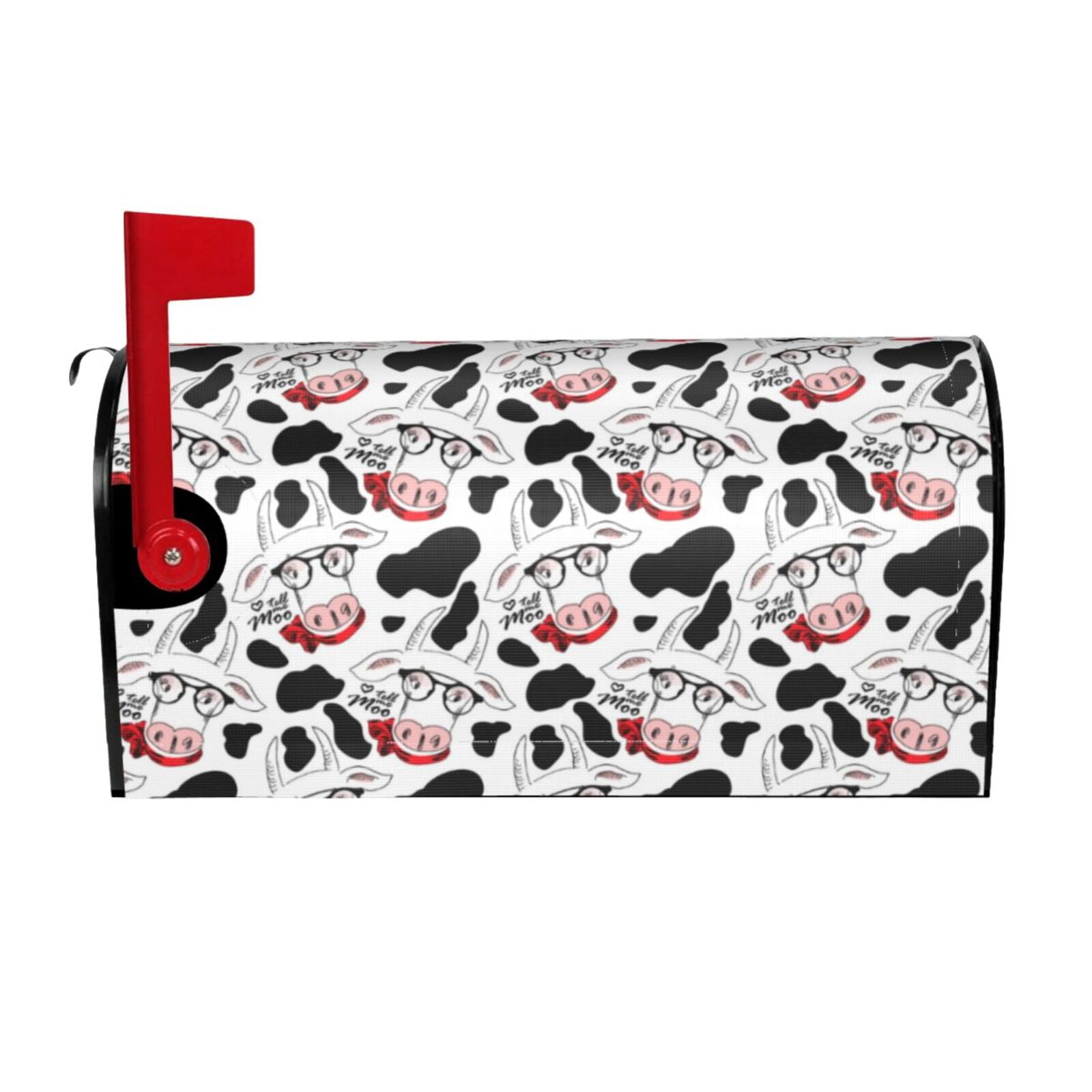 Mailbox Covers Magnetic Standard Size - Cute Funny Cow with Glasses ...