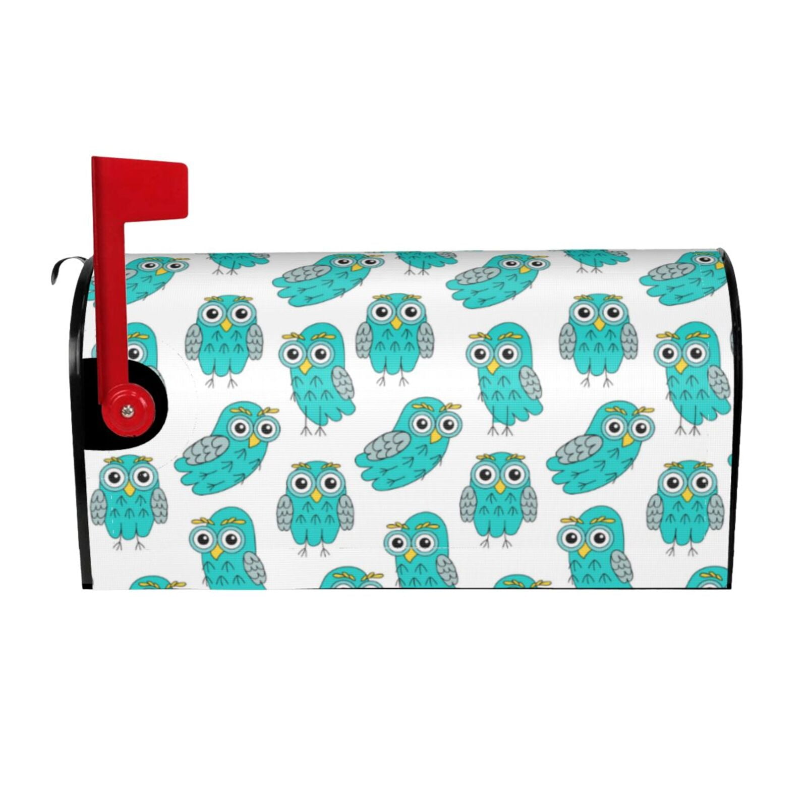 Mailbox Covers Magnetic Standard Size - Cute Green Owl Waterproof ...