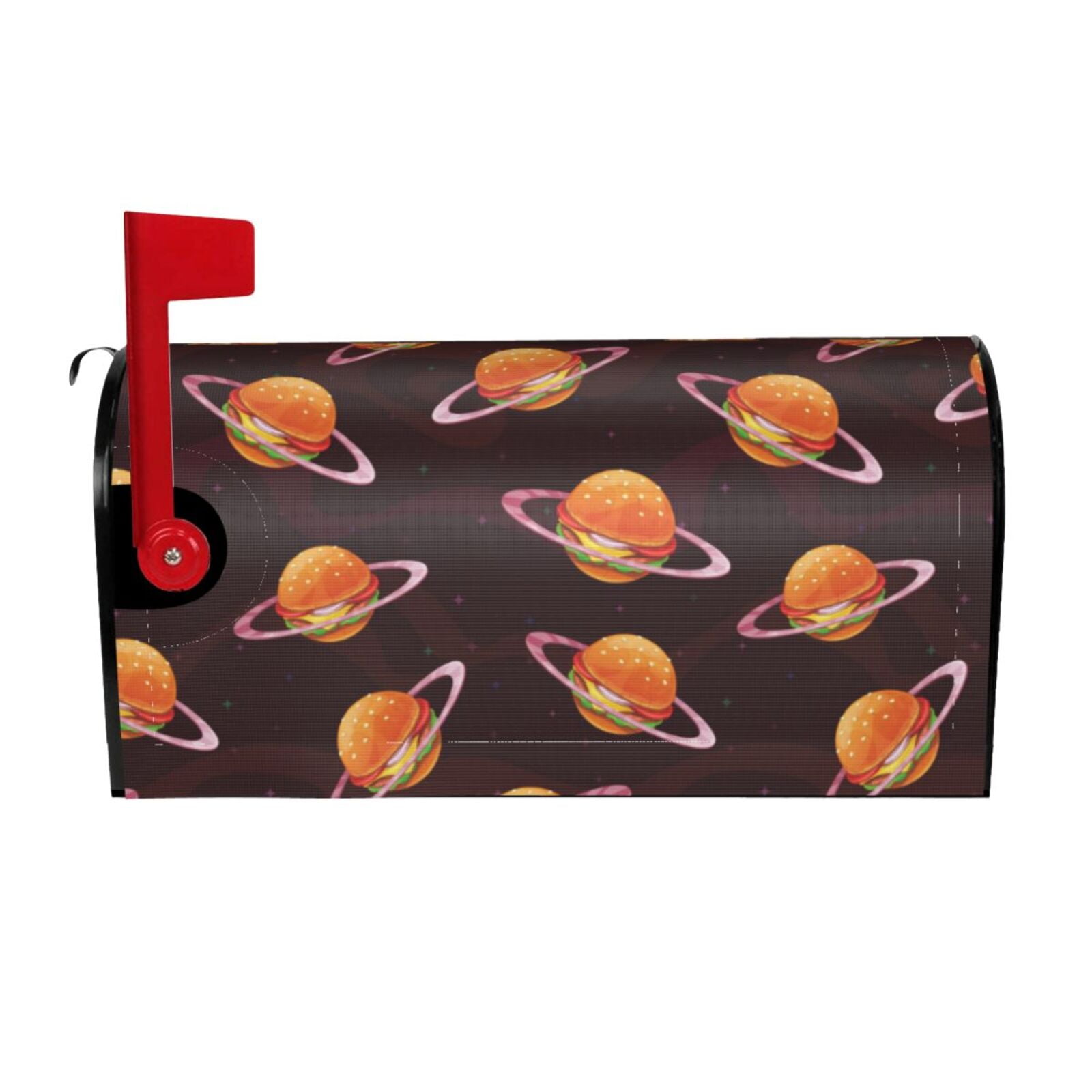 Mailbox Covers Magnetic Standard Size - Cute Hamburger Burger Planet ...