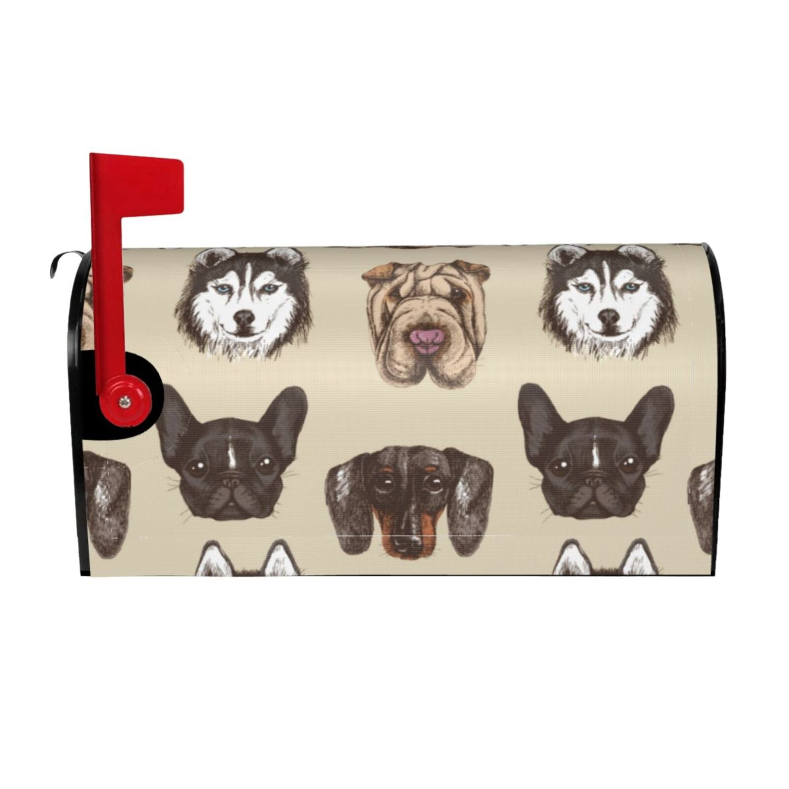 Mailbox Covers Magnetic Standard Size - Cute Husky French Bulldog Dog ...