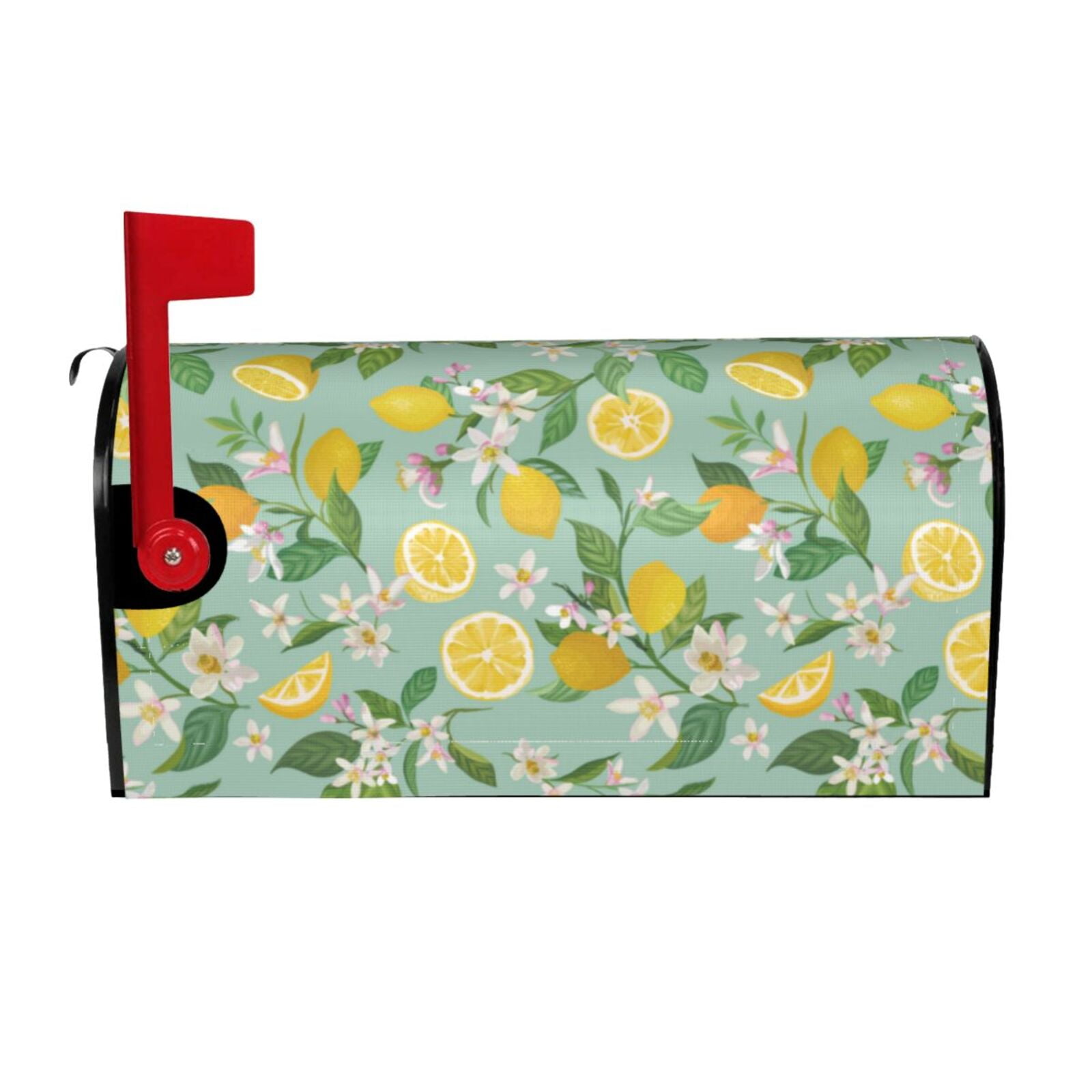 Mailbox Covers Magnetic Standard Size - Cute Lemon Purple Flower Leaves ...