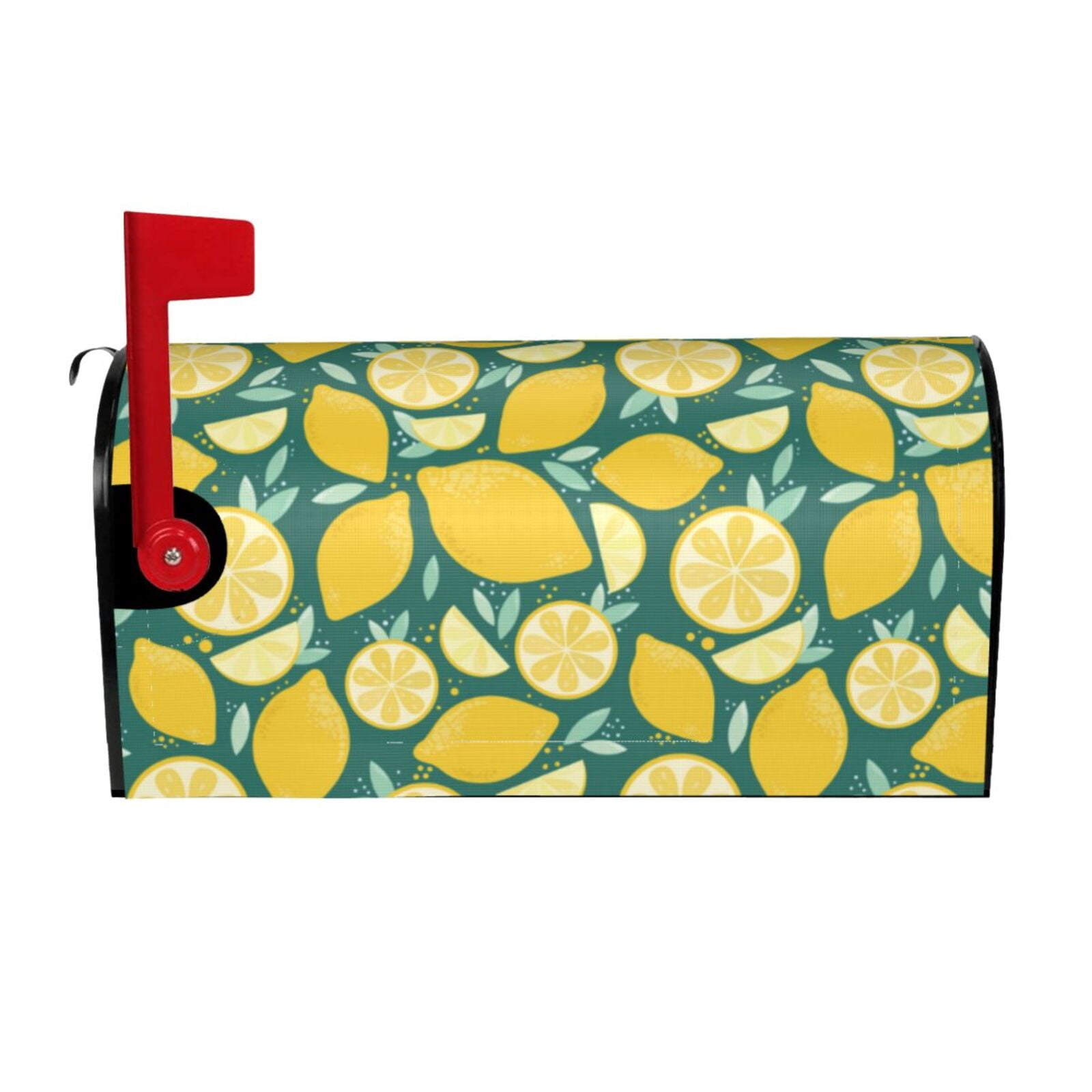 Mailbox Covers Magnetic Standard Size - Cute Lemon Turquoise Waterproof ...