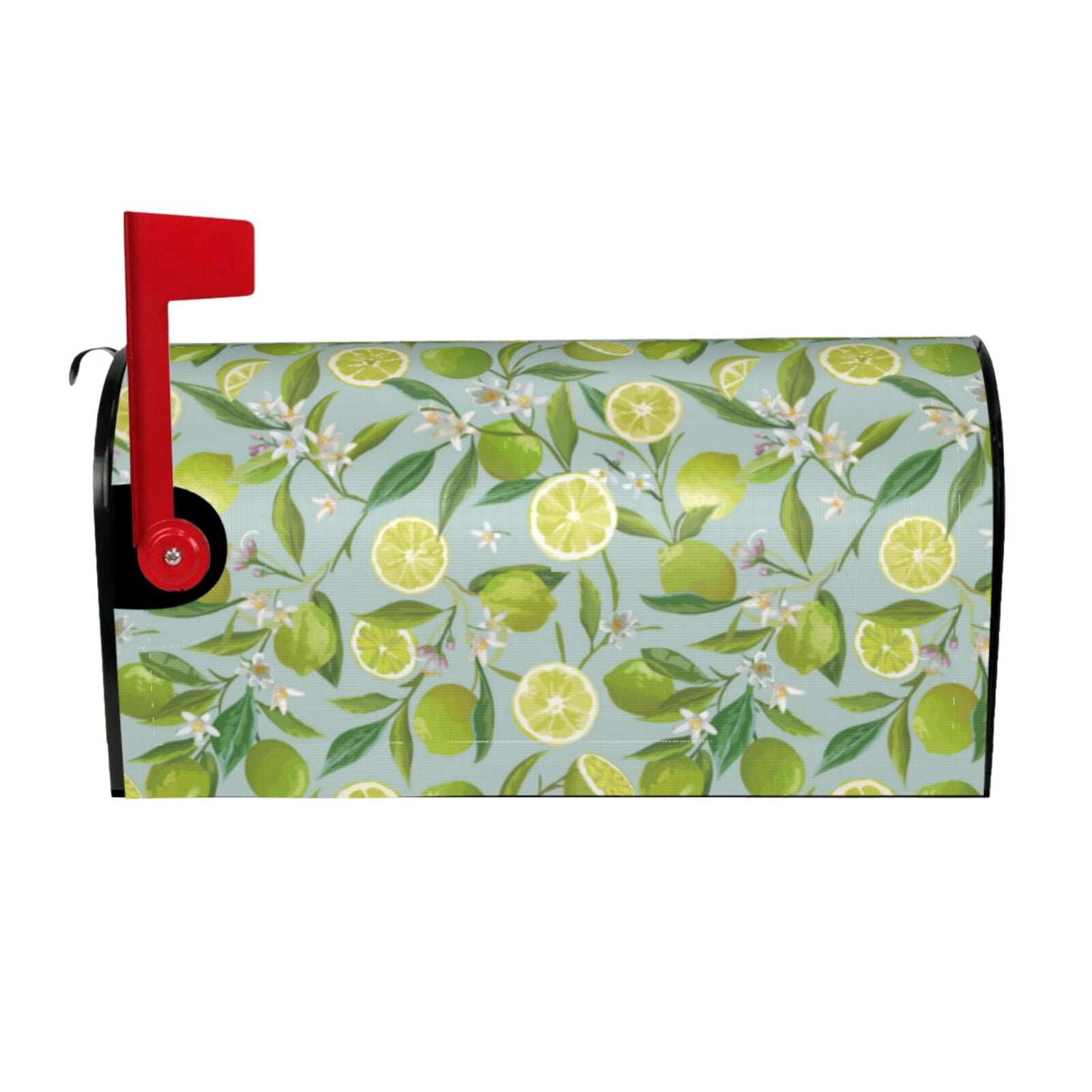 Mailbox Covers Magnetic Standard Size - Cute Limes Purple Flowers ...