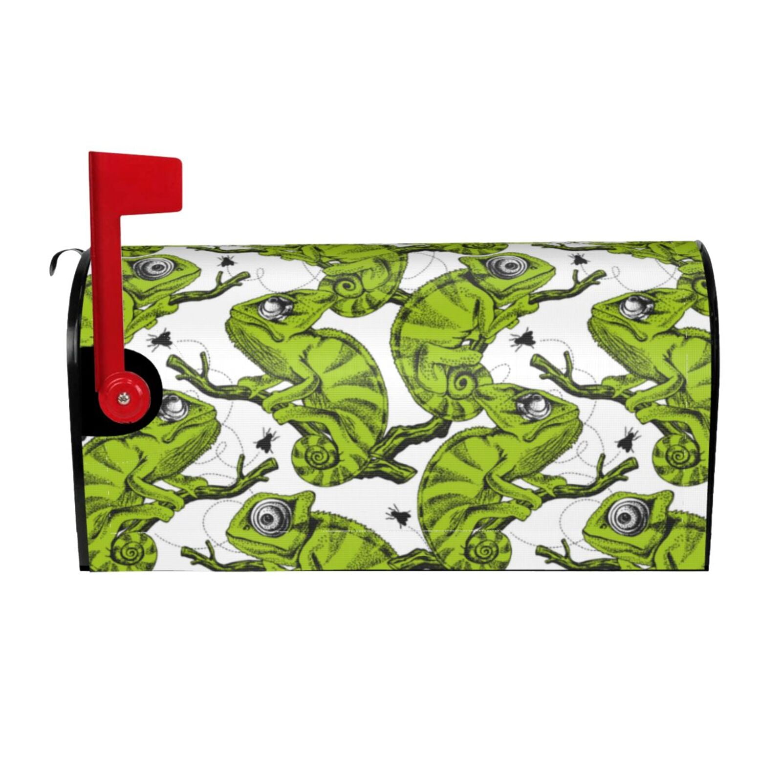 Mailbox Covers Magnetic Standard Size - Cute Lizard Chameleon Green Waterproof Mailbox Wraps ...