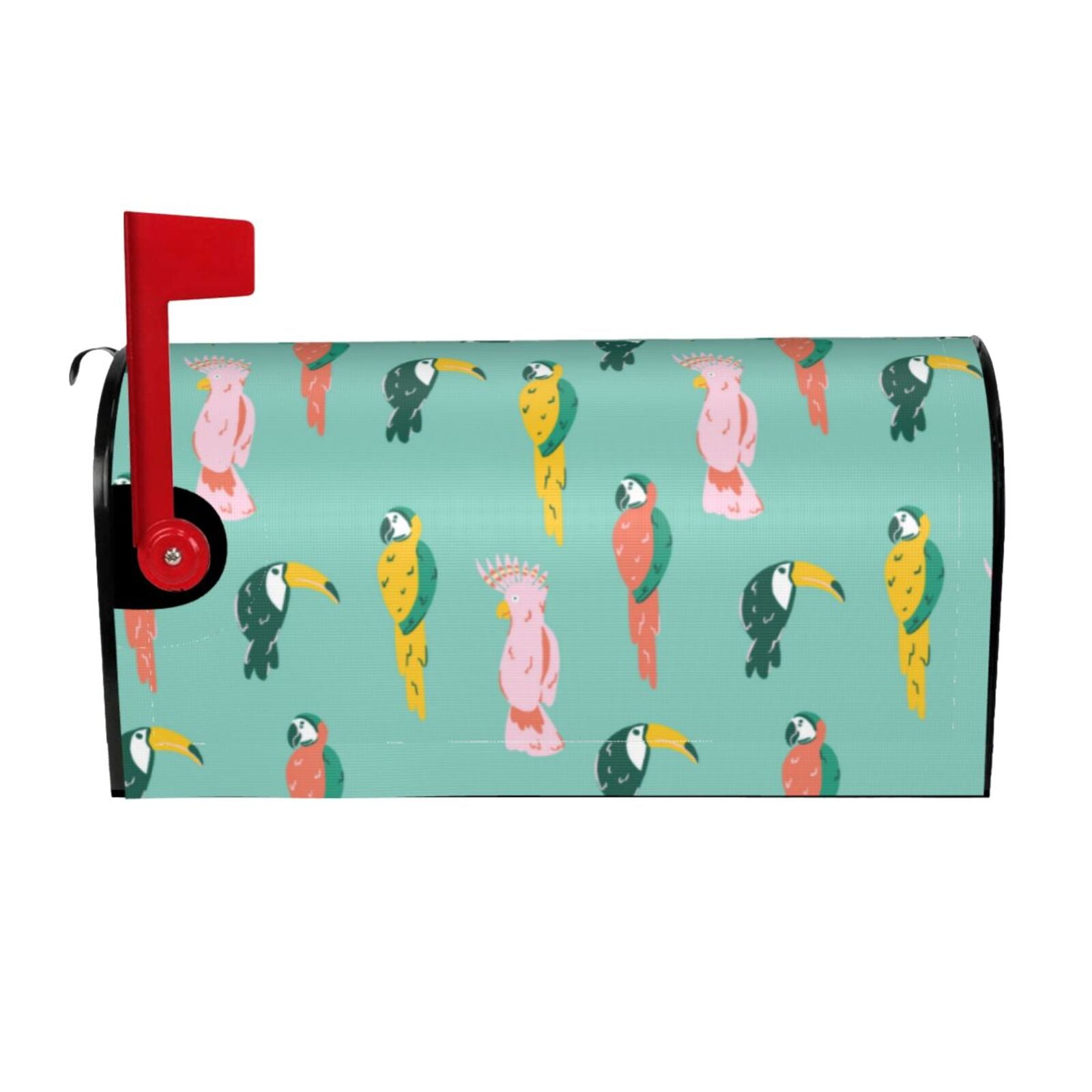 Mailbox Covers Magnetic Standard Size - Cute Macaw Cockatoo Toucan ...