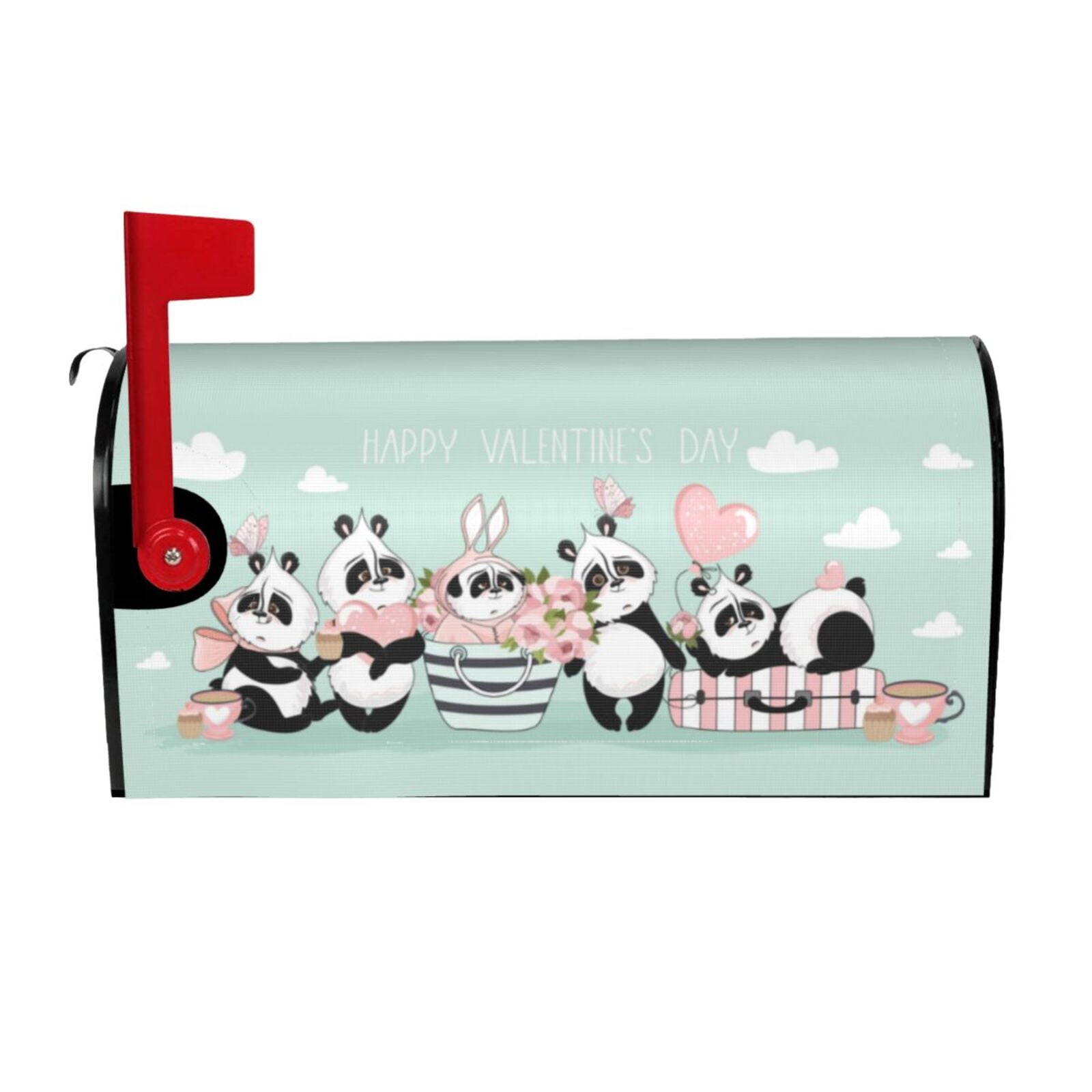 Mailbox Covers Magnetic Standard Size - Cute Panda (2) Waterproof ...