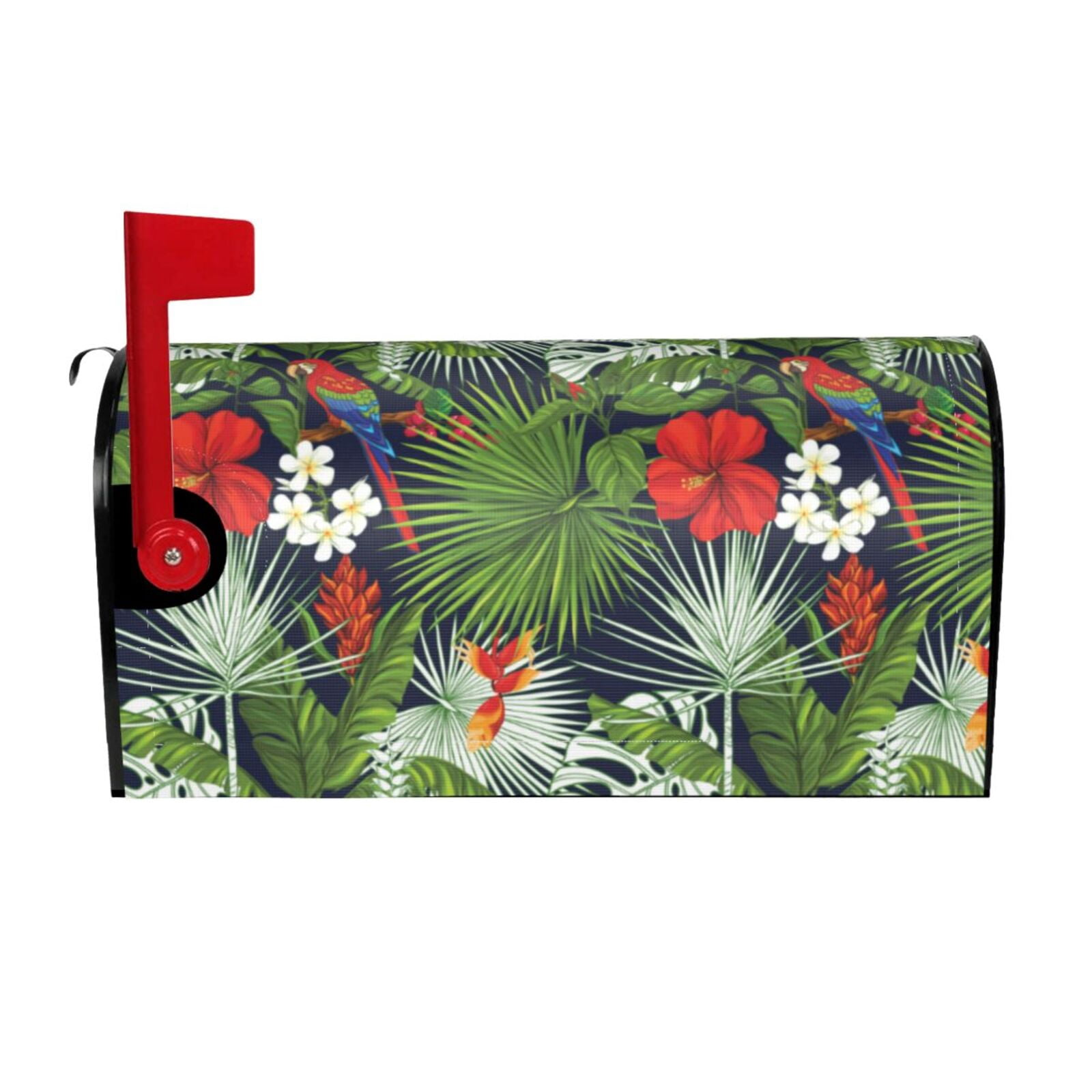 Mailbox Covers Magnetic Standard Size - Cute Parrot Monstera Flower ...