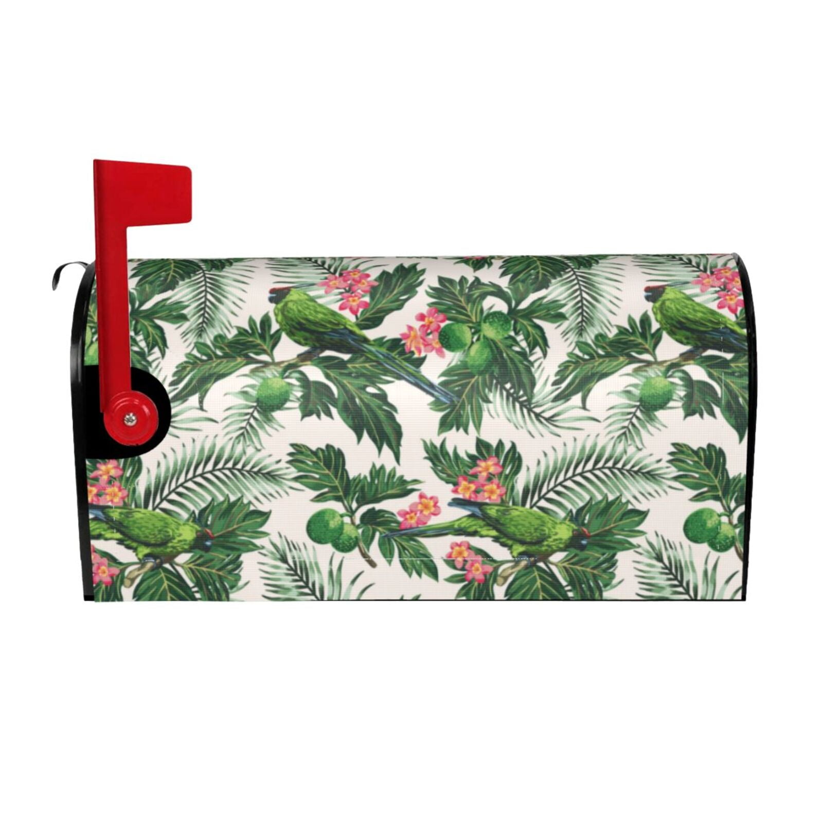 Mailbox Covers Magnetic Standard Size - Cute Parrot Palm Leaf Green ...