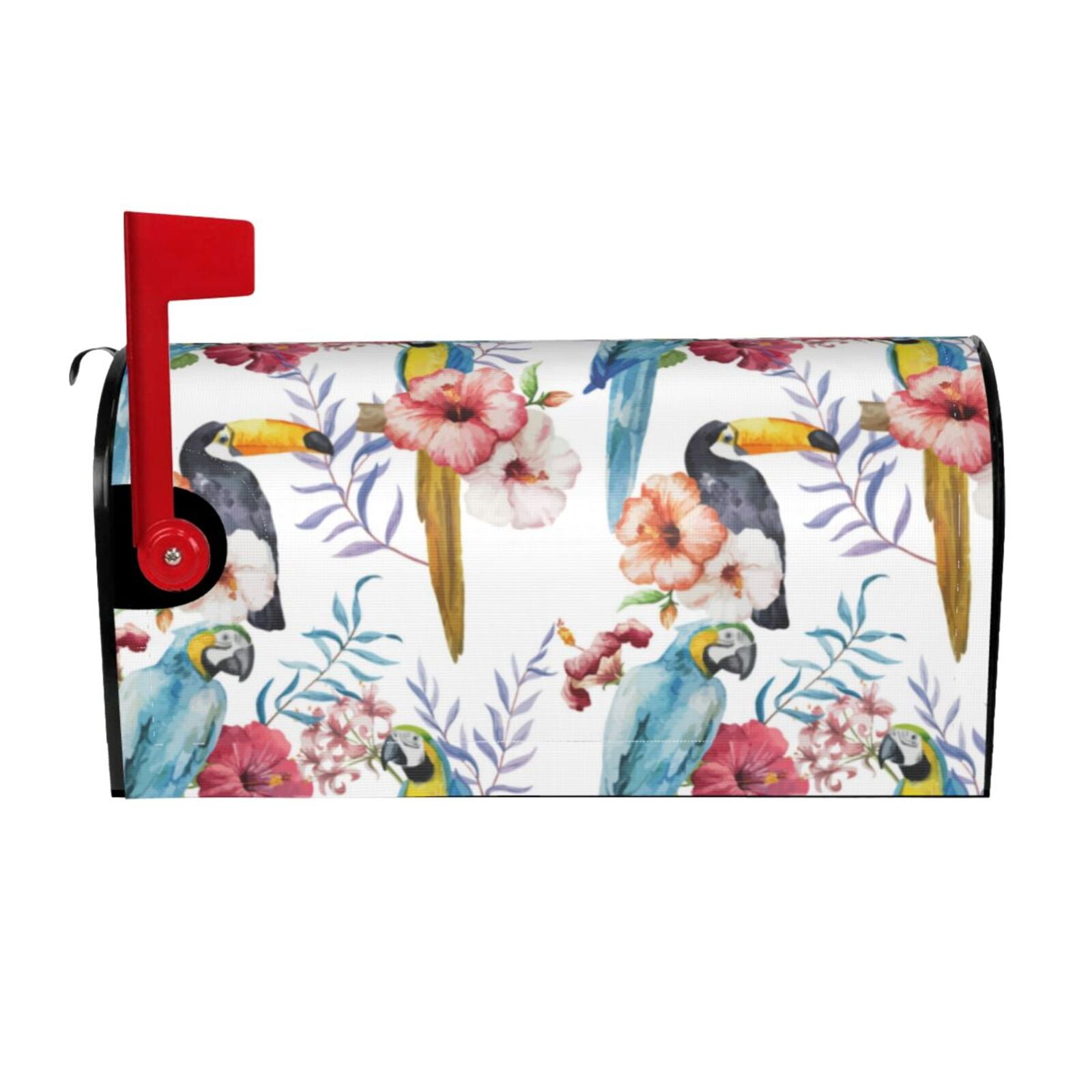 Mailbox Covers Magnetic Standard Size - Cute Parrot Toucan Flower ...