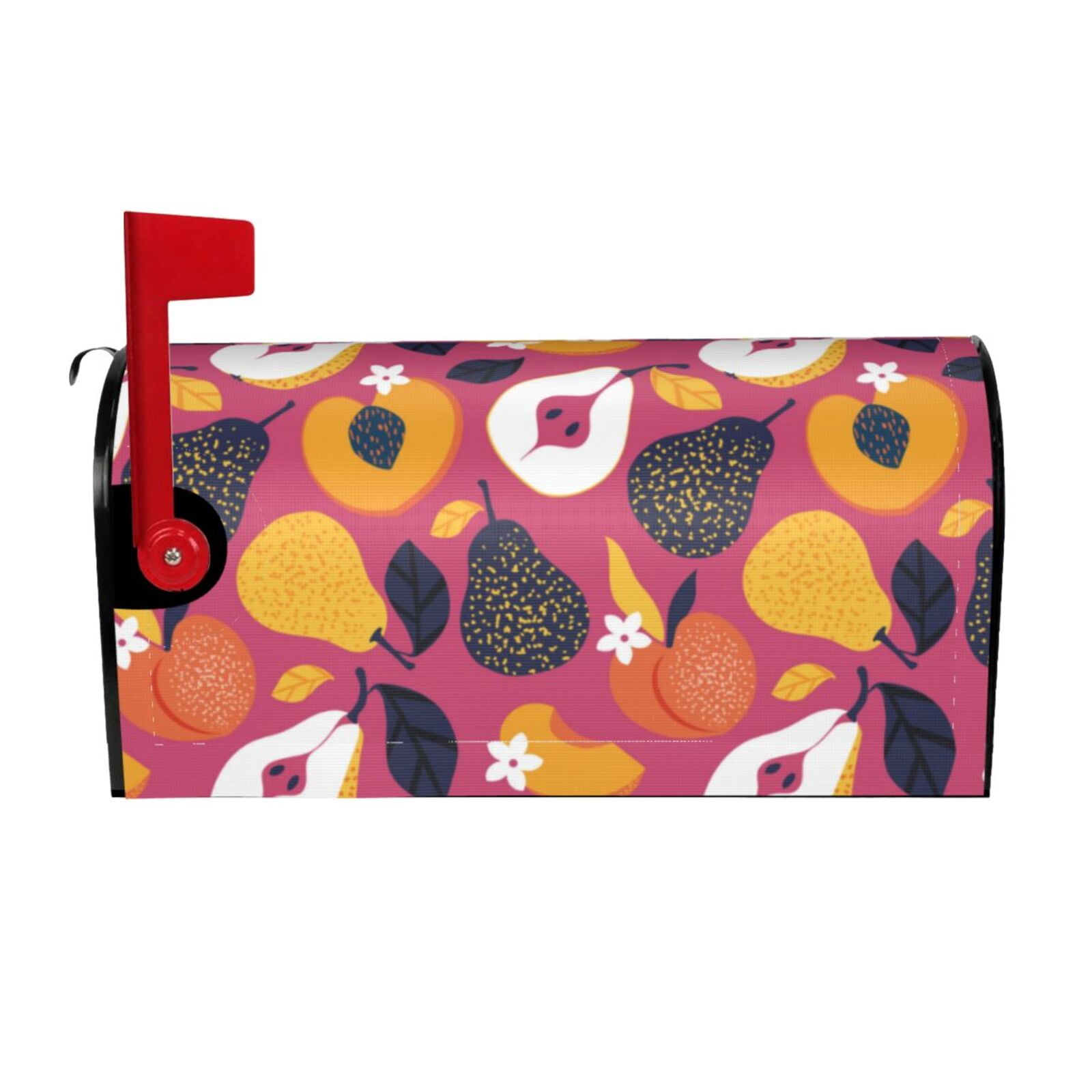 Mailbox Covers Magnetic Standard Size - Cute Pear Peach Gold Flower ...