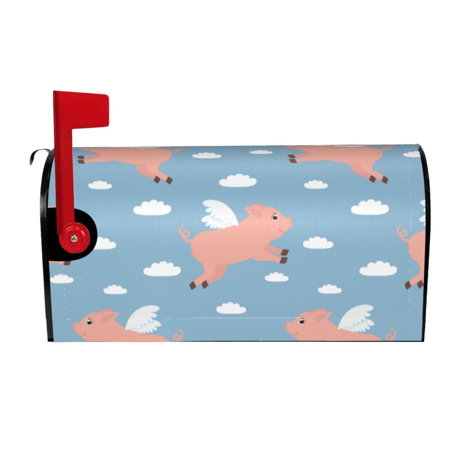 Mailbox Covers Magnetic Standard Size - Cute Pig With Wings Waterproof ...