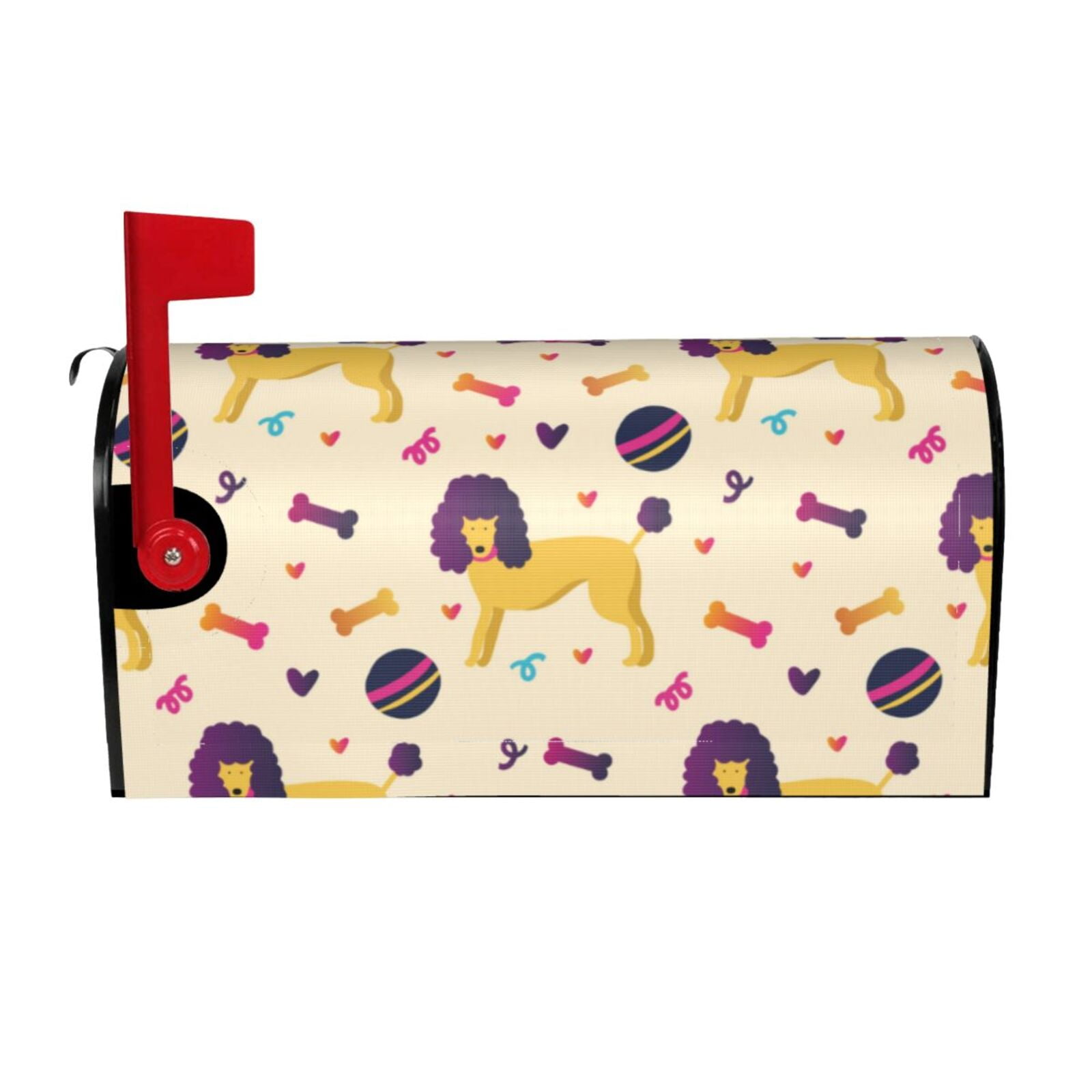 Mailbox Covers Magnetic Standard Size - Cute Poodle Dog Funny Bones ...