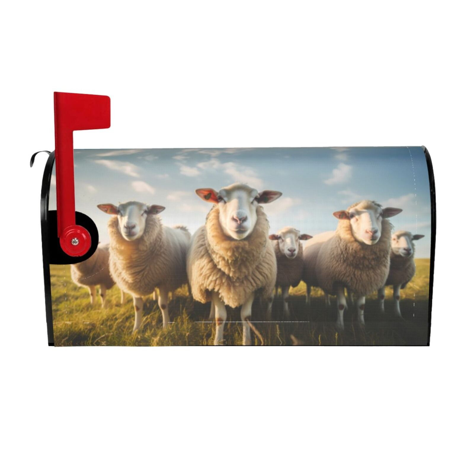 Mailbox Covers Magnetic Standard Size - Cute Prairie Sheep Herd ...
