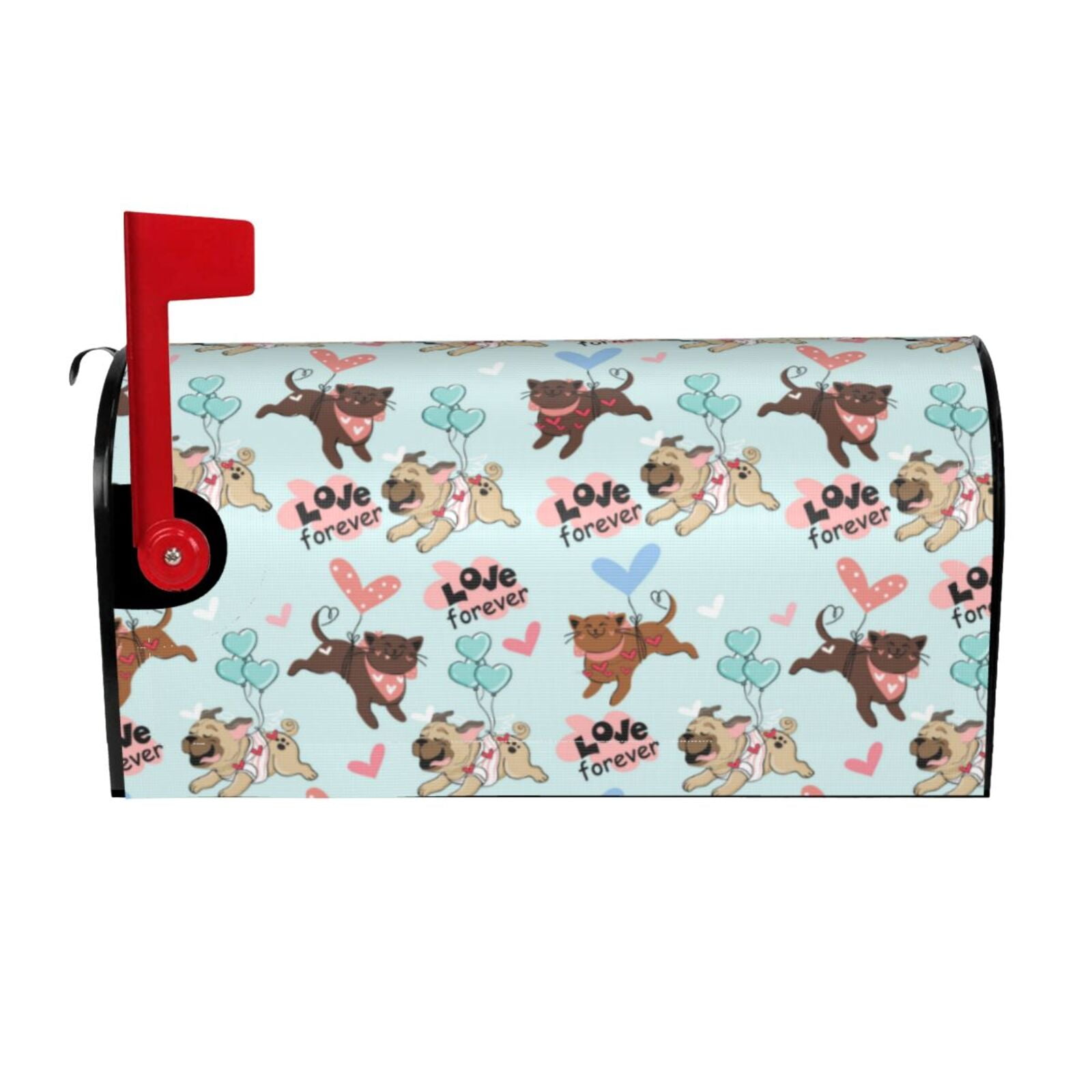 Mailbox Covers Magnetic Standard Size - Cute Pug Dogs Waterproof ...