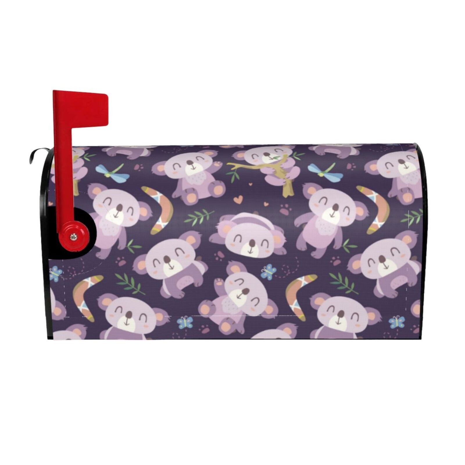 Mailbox Covers Magnetic Standard Size - Cute Purple Koala Waterproof ...