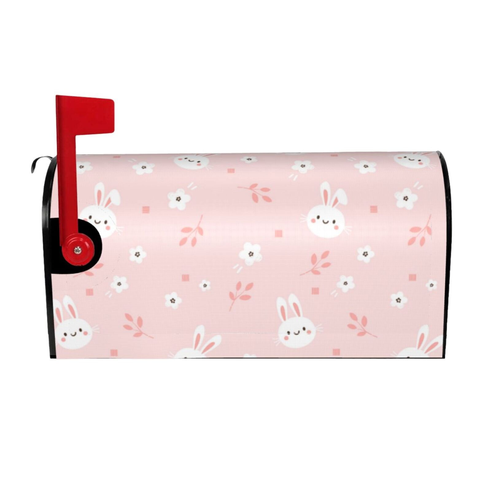 Mailbox Covers Magnetic Standard Size - Cute Rabbit Flower Pink ...