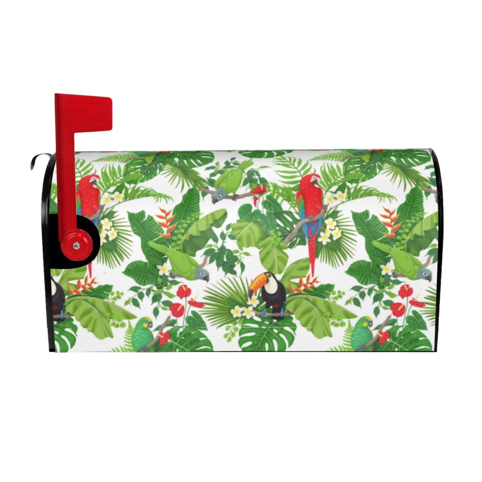 Mailbox Covers Magnetic Standard Size - Cute Toucan Parrot Flower Plant ...