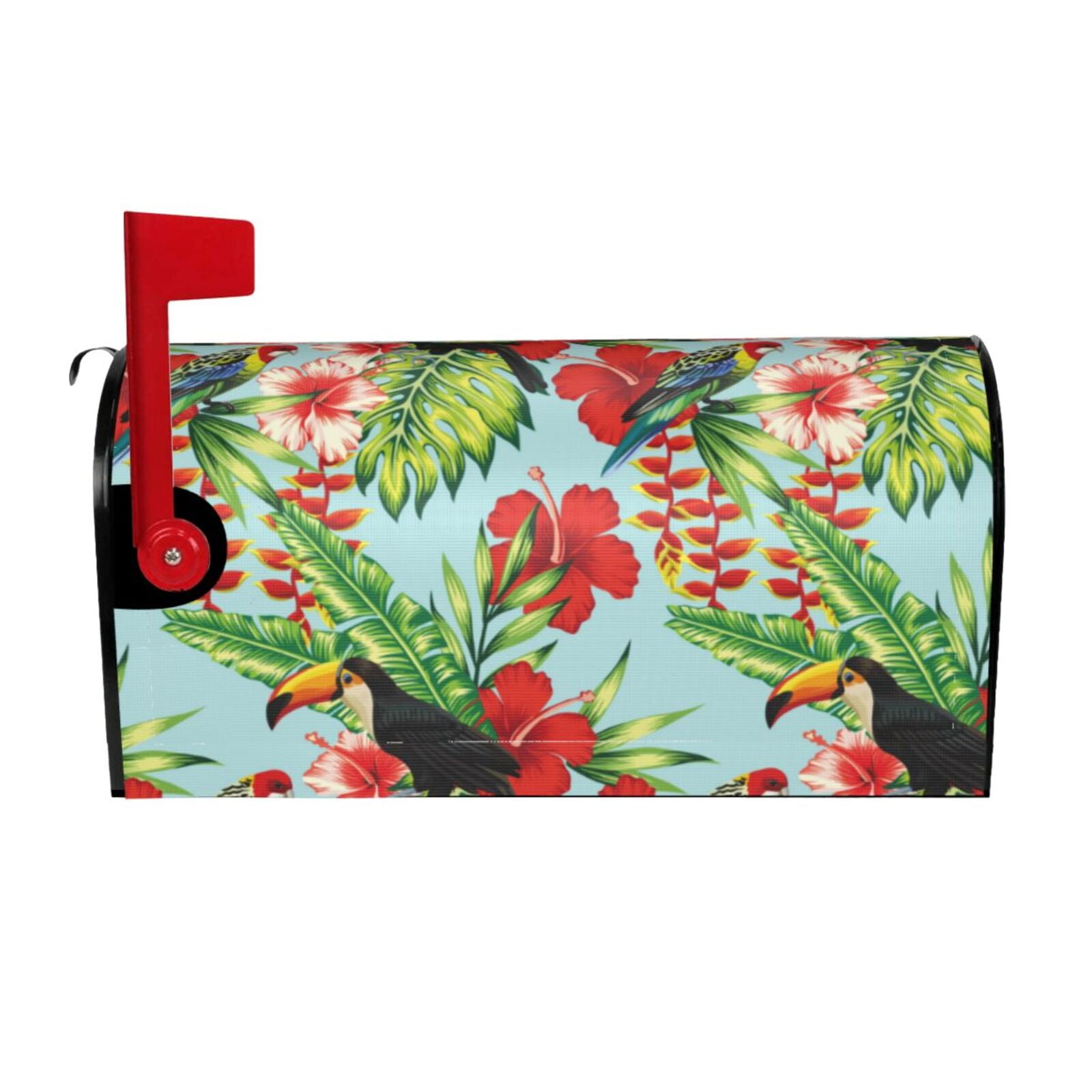 Mailbox Covers Magnetic Standard Size - Cute Toucan Parrot Flowers ...