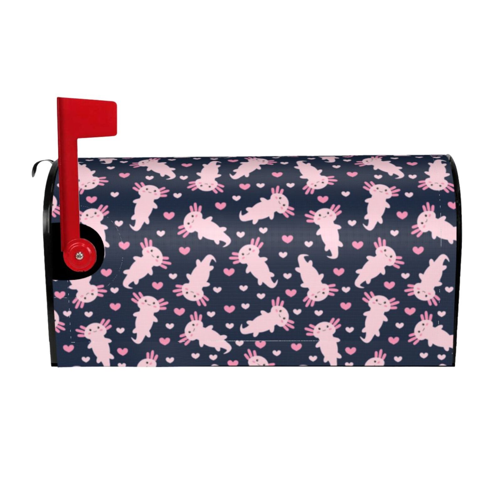 Mailbox Covers Magnetic Standard Size - Cute cartoon pink axolotl heart ...