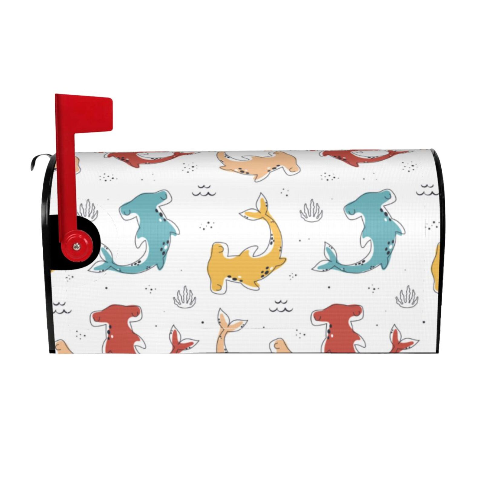 Mailbox Covers Magnetic Standard Size - Cute colorful hammerhead shark ...
