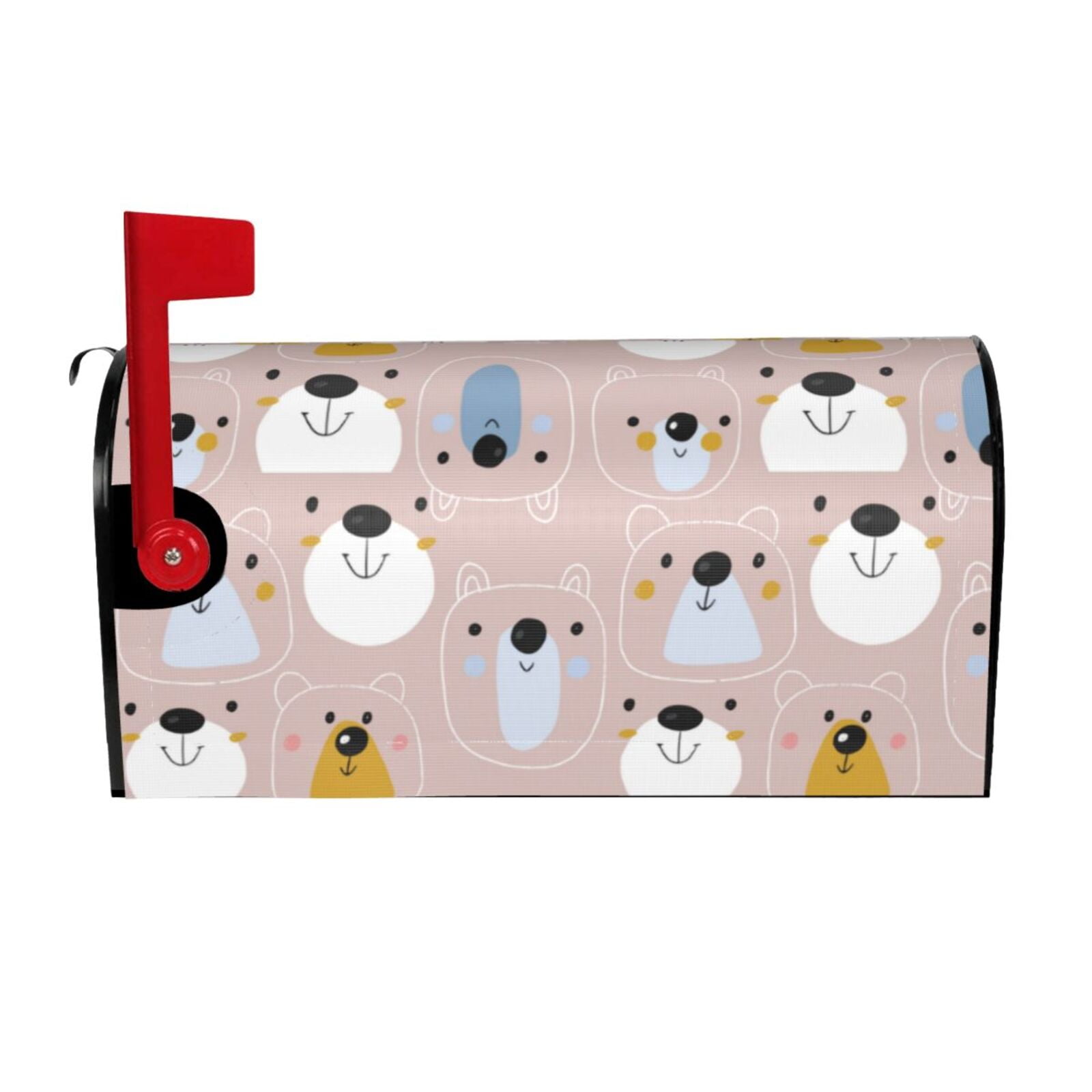 Mailbox Covers Magnetic Standard Size - Cute hand drawn bear Waterproof ...