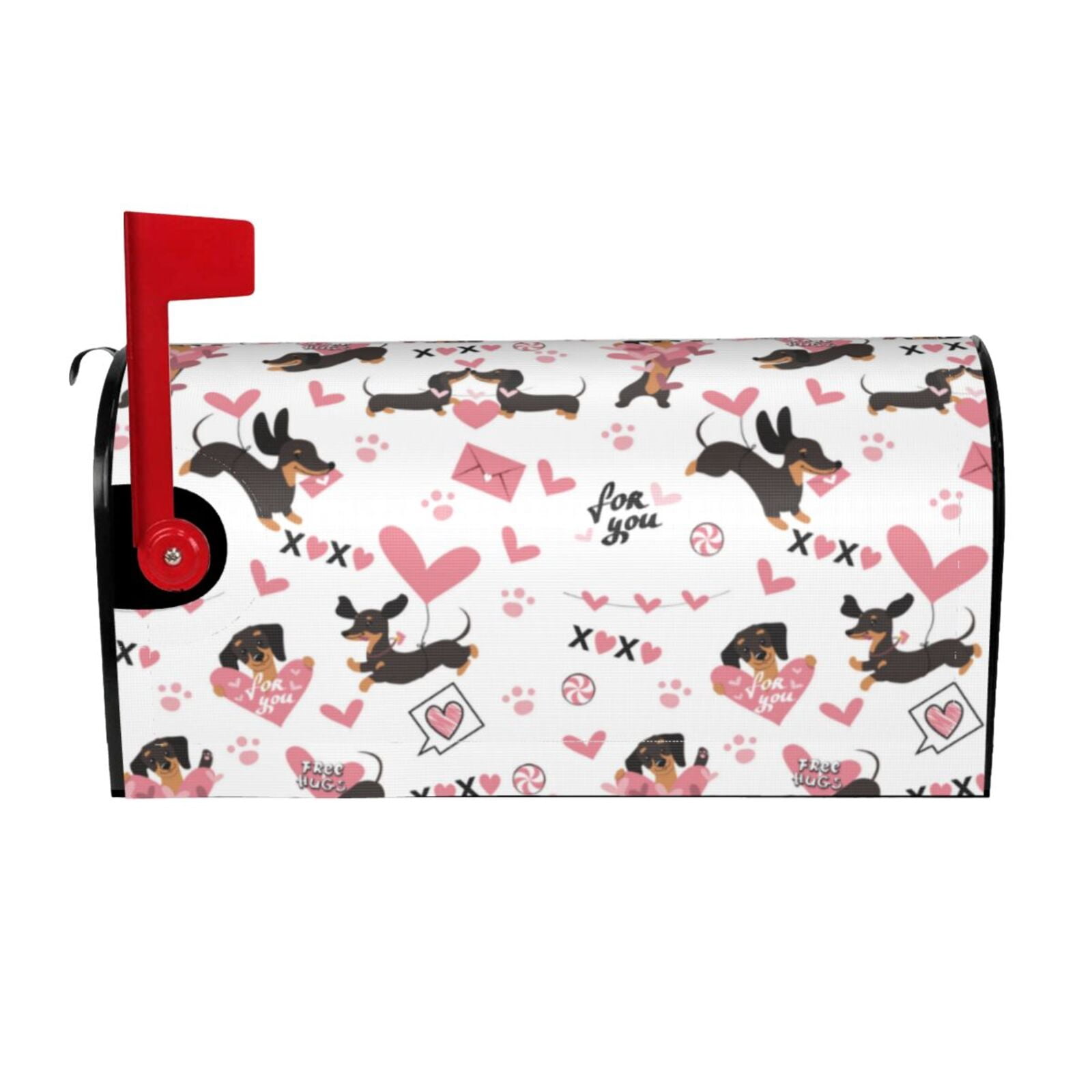 Mailbox Covers Magnetic Standard Size - Dachshund Dog Puppy Pink Love ...