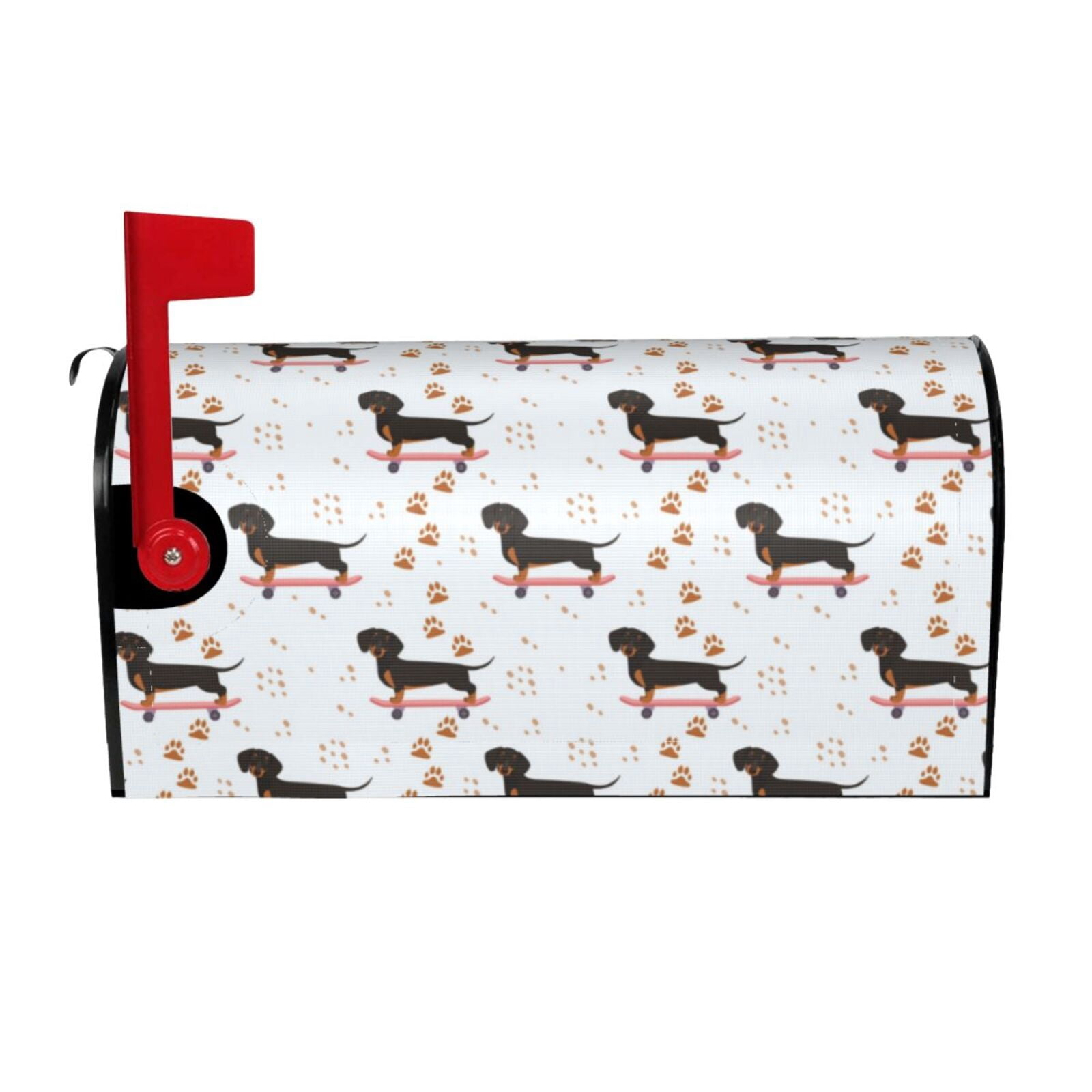 Mailbox Covers Magnetic Standard Size - Dachshund Dog Puppy Skateboard ...