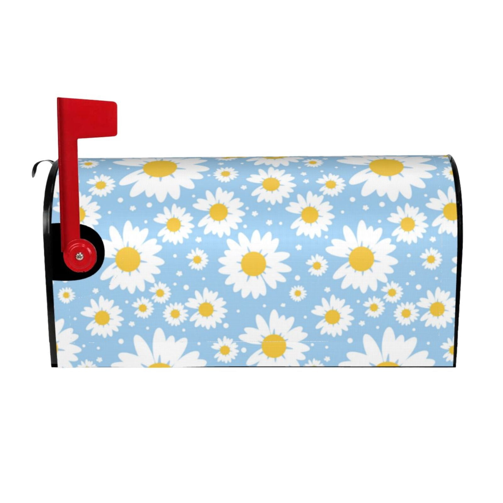 Mailbox Covers Magnetic Standard Size - Daisies Flowers Light Blue ...