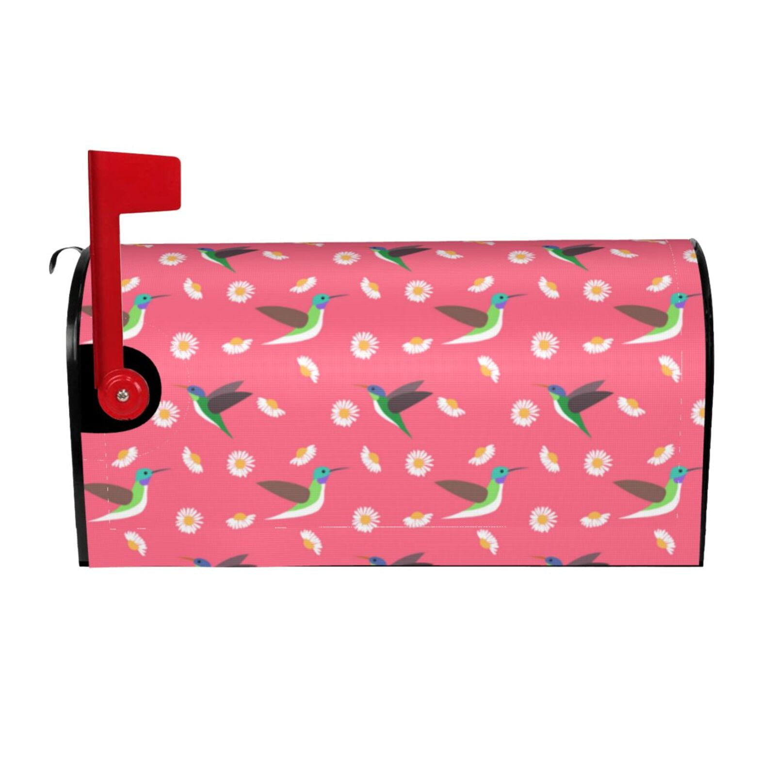 Mailbox Covers Magnetic Standard Size - Daisy Hummingbird Print Pink ...