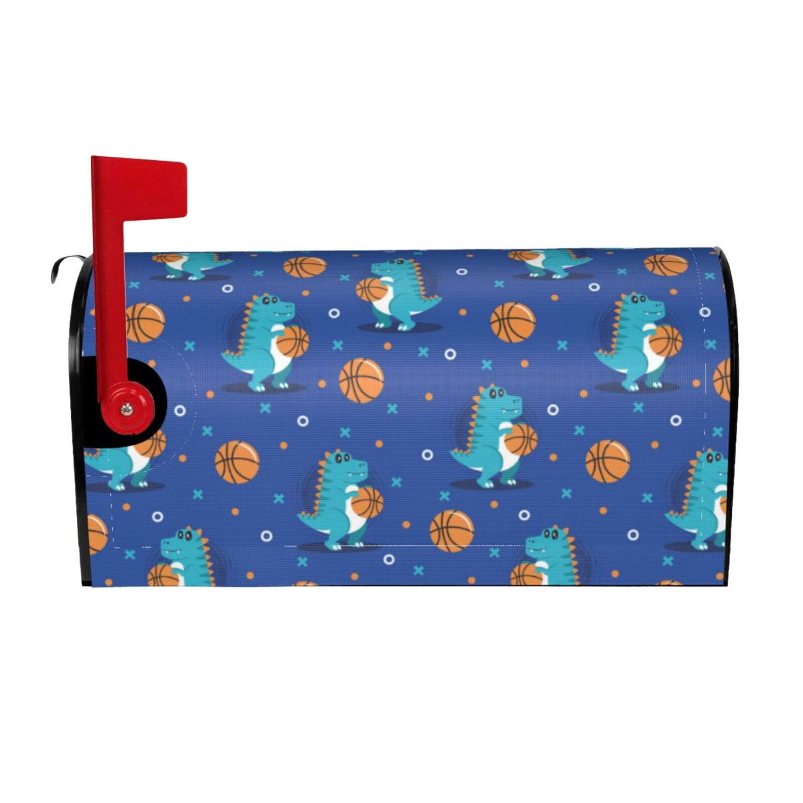 Mailbox Covers Magnetic Standard Size - Dinosaur basketball Waterproof ...