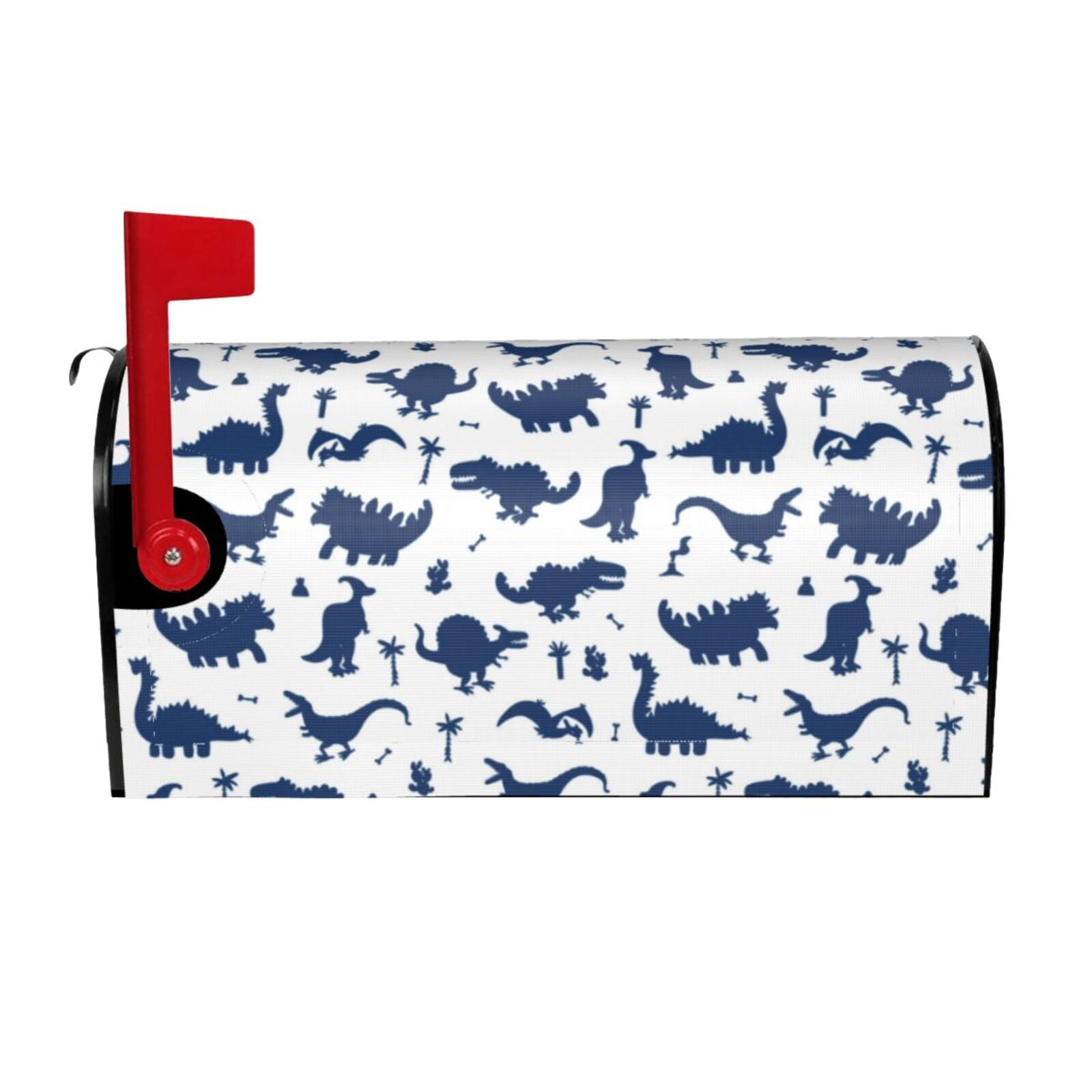 Mailbox Covers Magnetic Standard Size - Dinosaurs Blue Silhouette ...