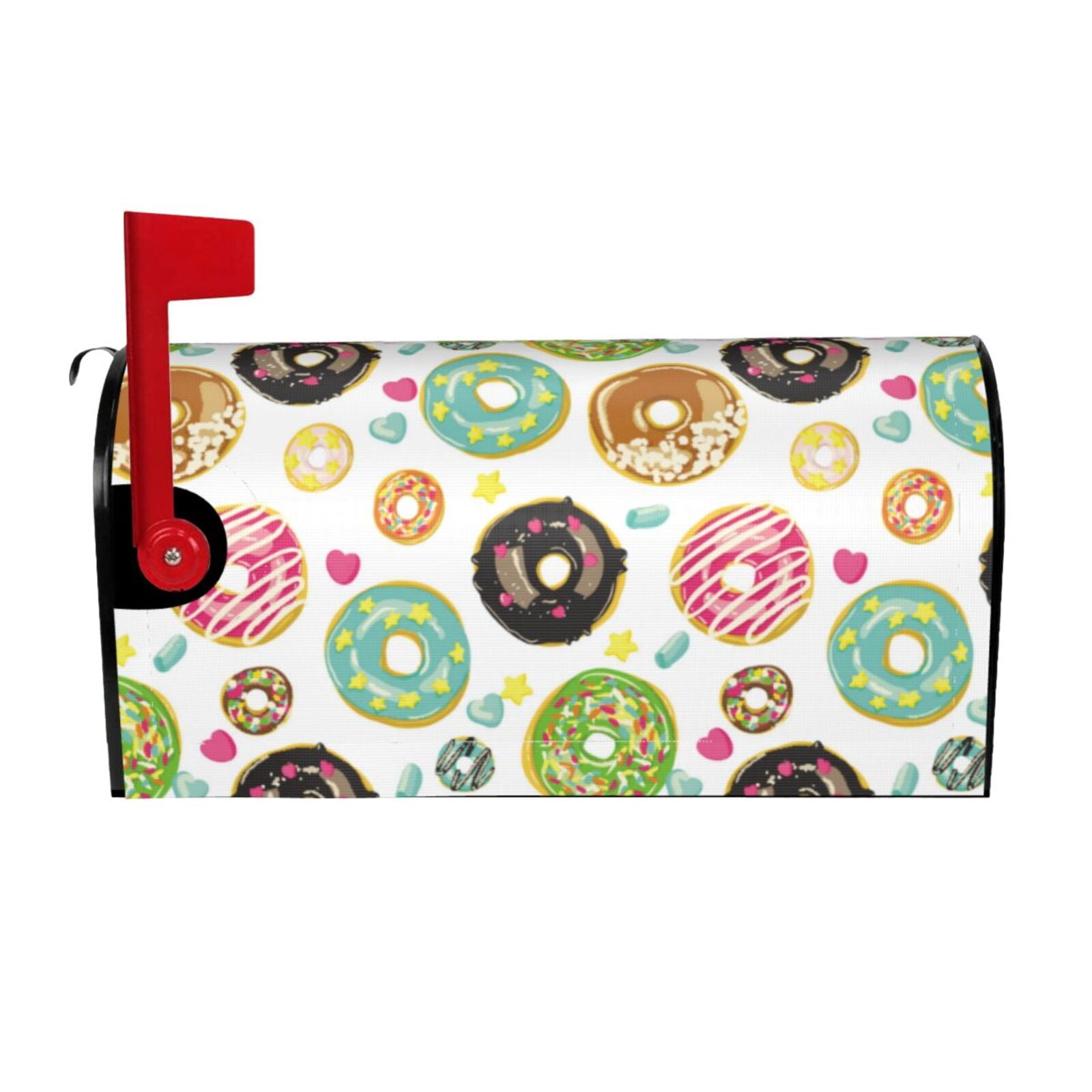Mailbox Covers Magnetic Standard Size - Donut Heart Print Waterproof ...