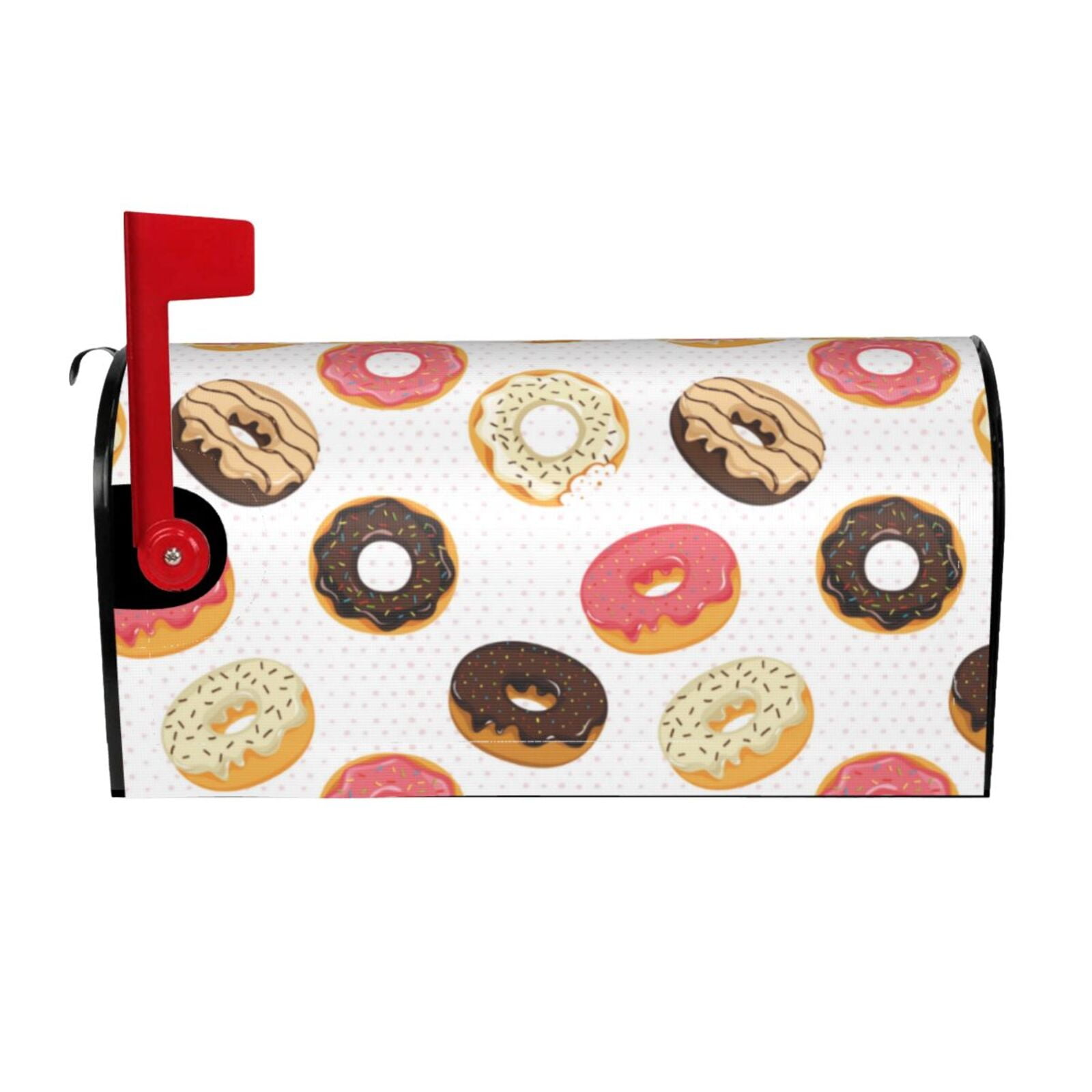 Mailbox Covers Magnetic Standard Size - Donut Print White Polka Dots ...