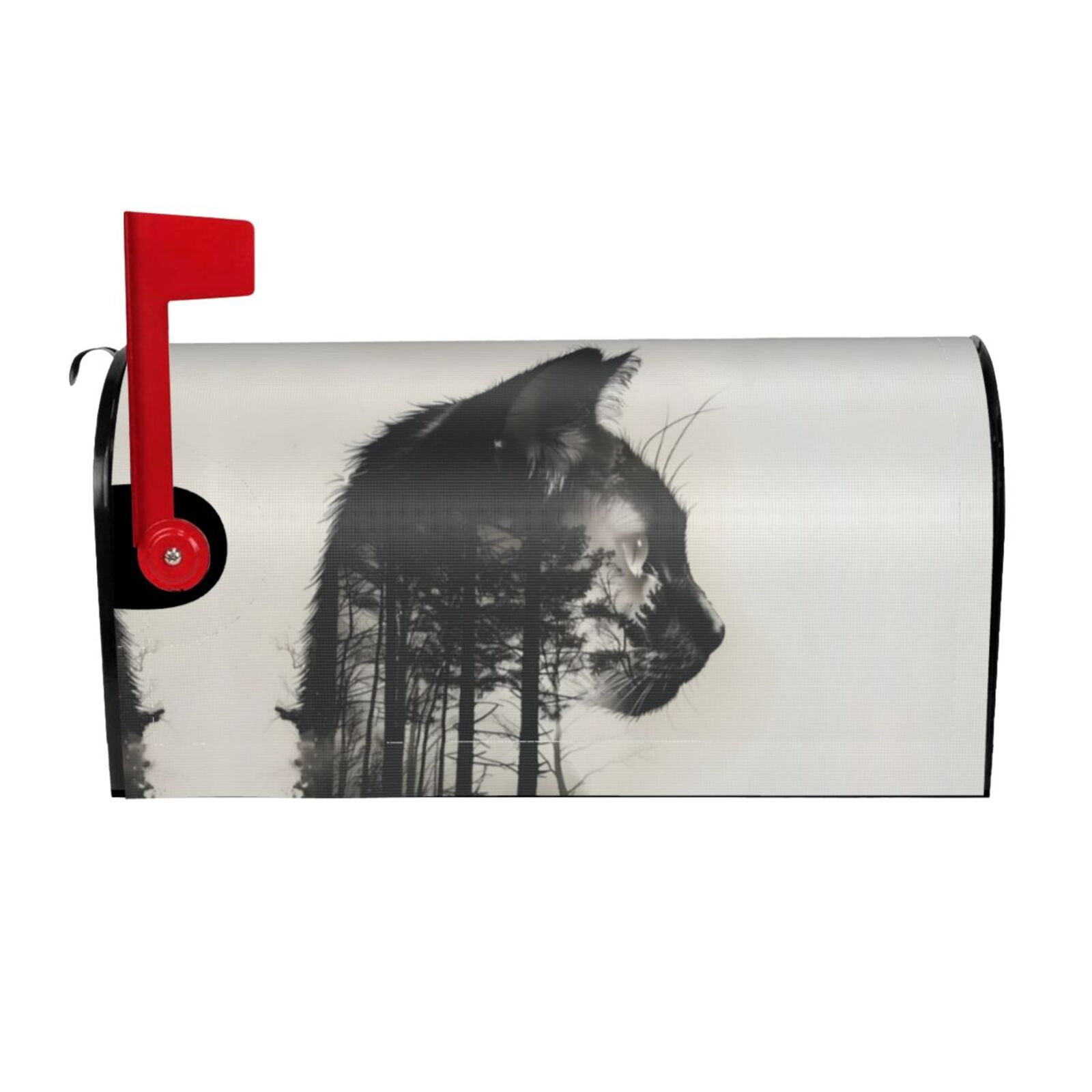 Mailbox Covers Magnetic Standard Size - Double Exposure Cat Forest ...