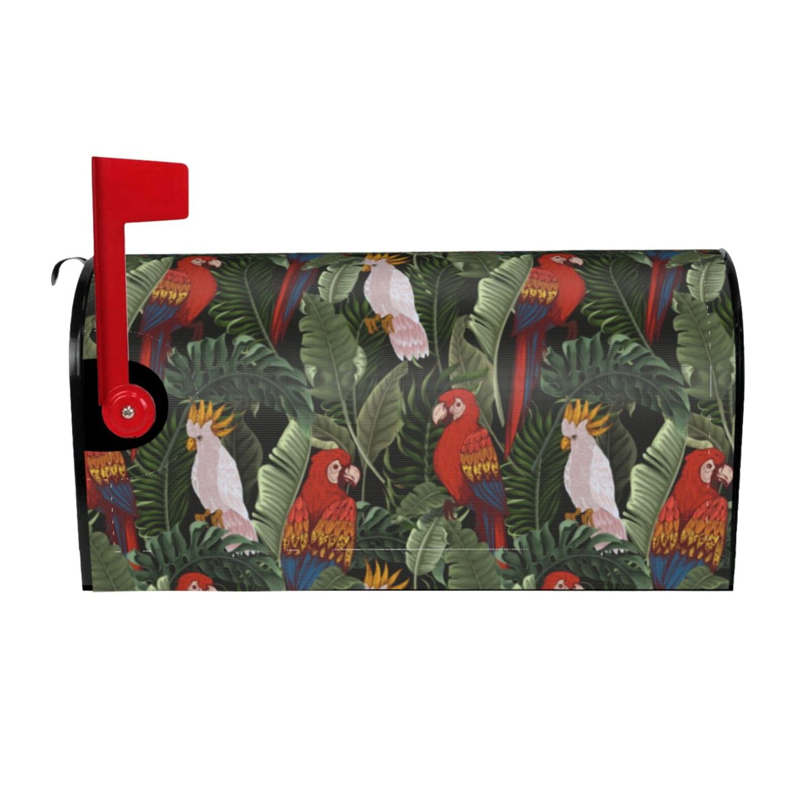 Mailbox Covers Magnetic Standard Size - Edgy Cute Parrot Plant ...