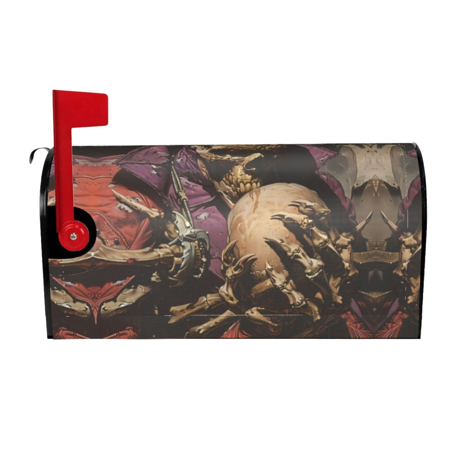 Mailbox Covers Magnetic Standard Size - Eerie Skull Holding Another ...