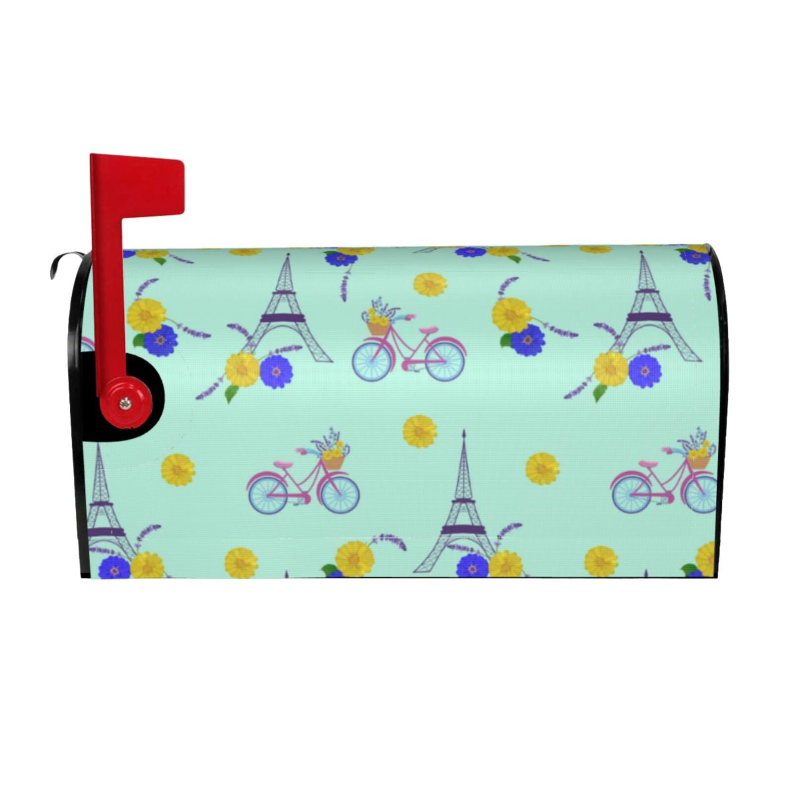 Mailbox Covers Magnetic Standard Size - Eiffel Tower daisies Waterproof ...